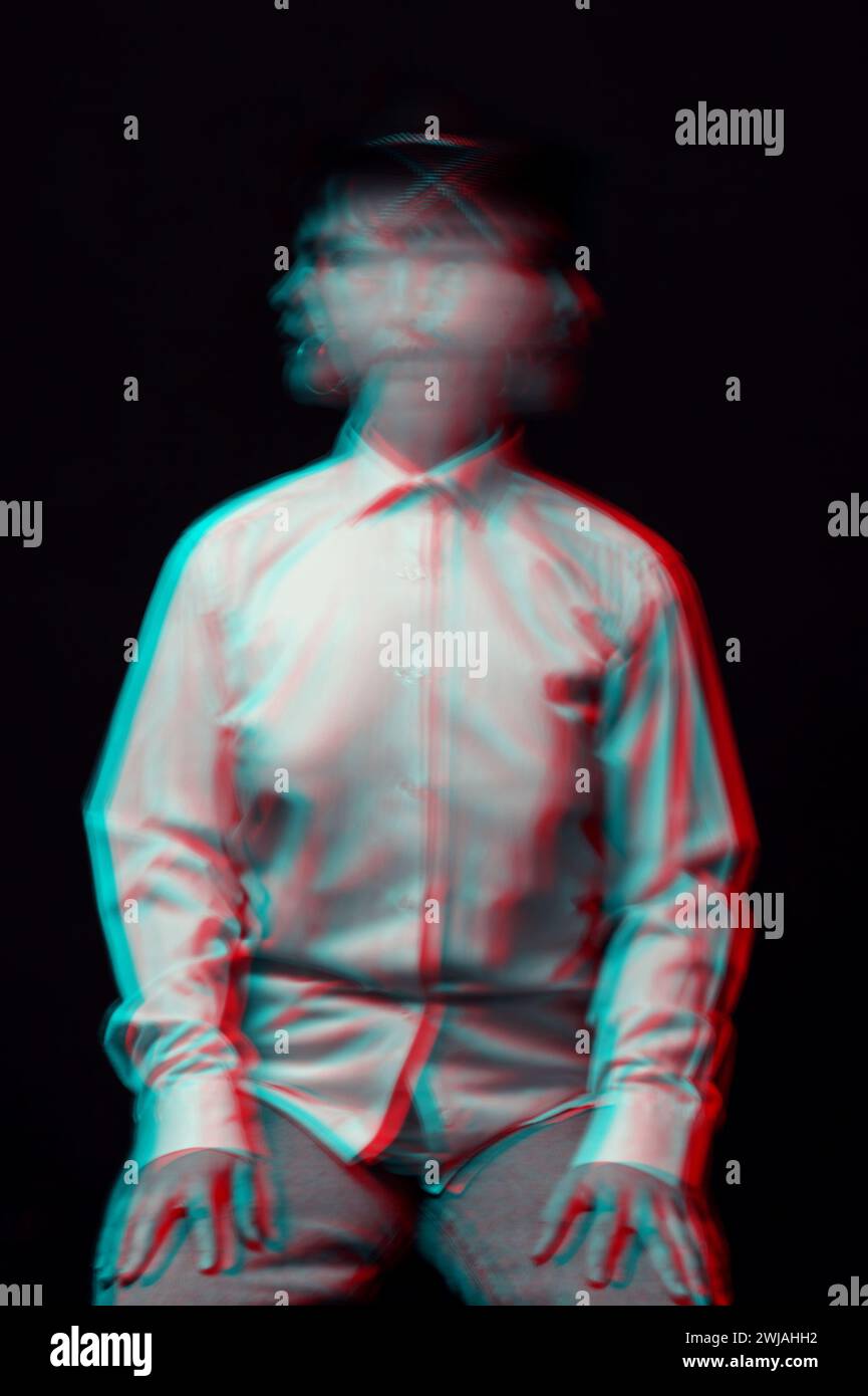 woman is a psychopath with schizophrenia and mental disorders. Abstract ...