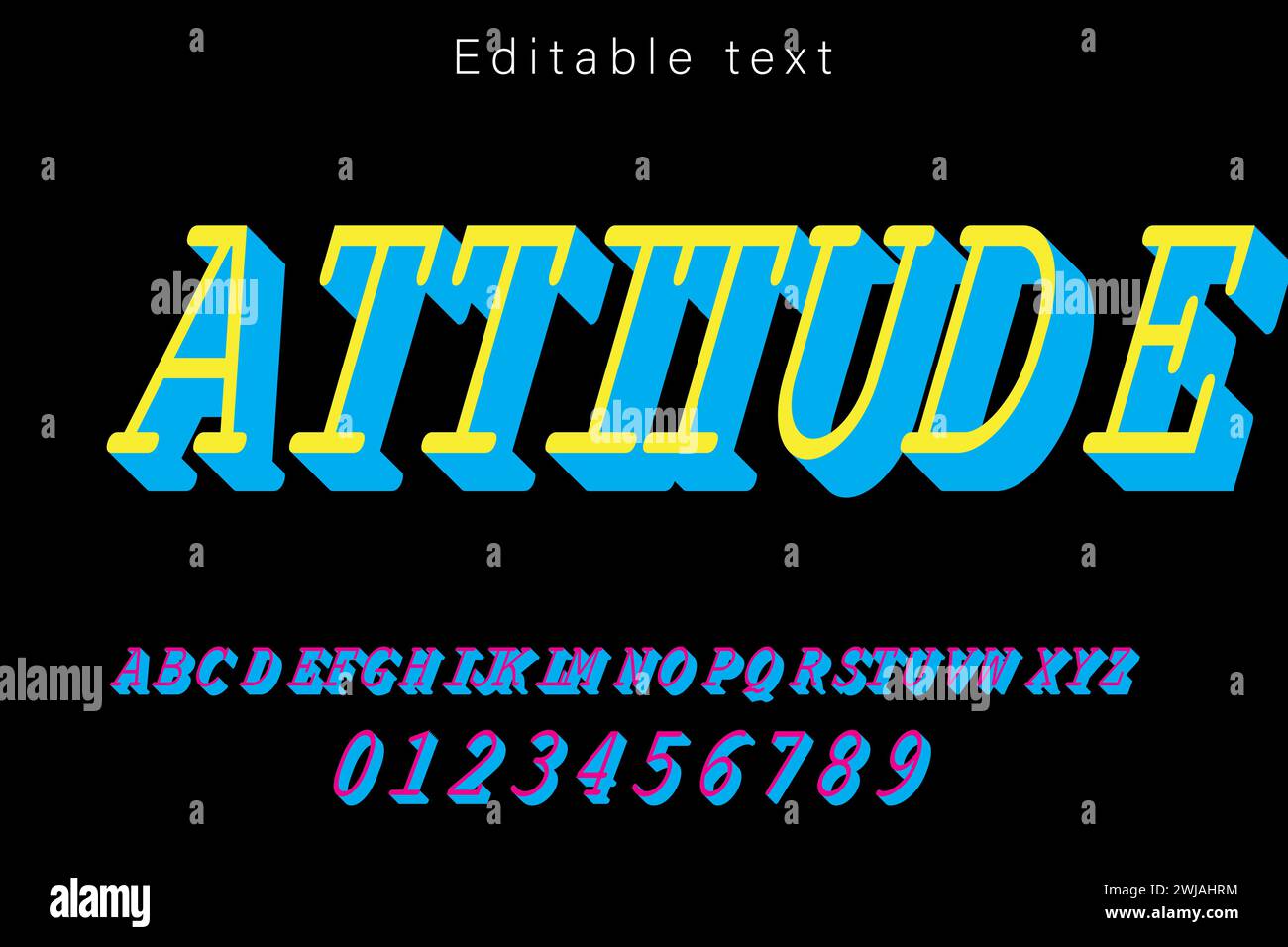 Attitude comic font style text effect vector Stock Vector Image & Art ...