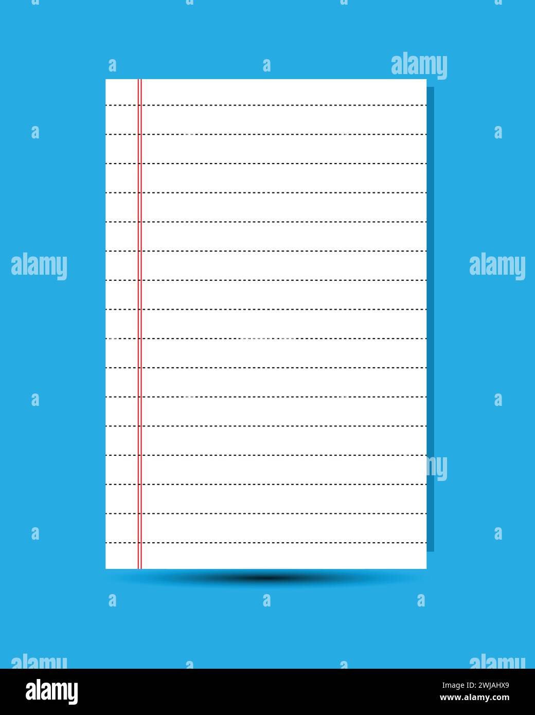 Empty writing sheets with lines Stock Vector Image & Art - Alamy