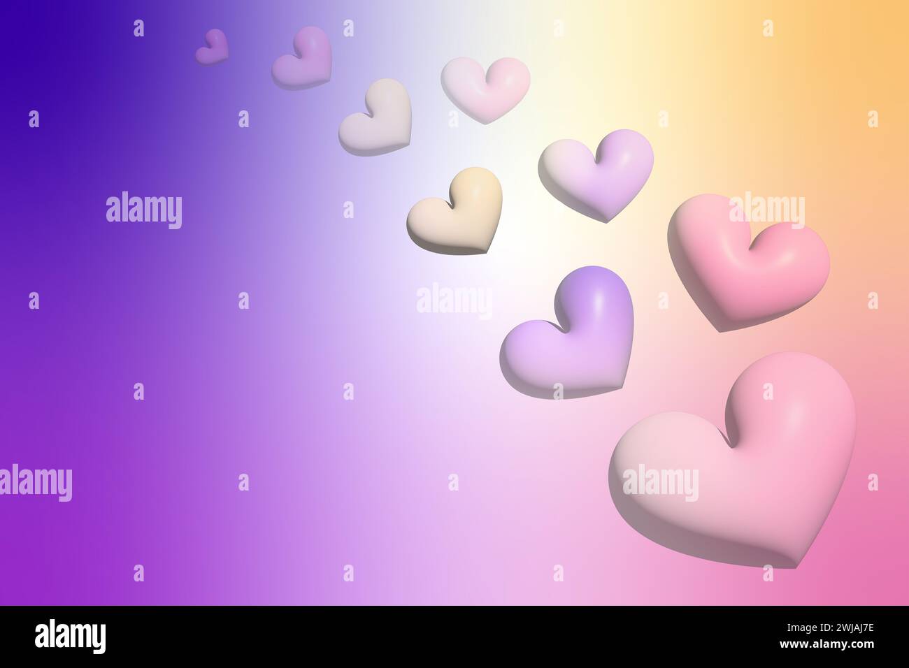 3D heart gradient template background Stock Photo - Alamy