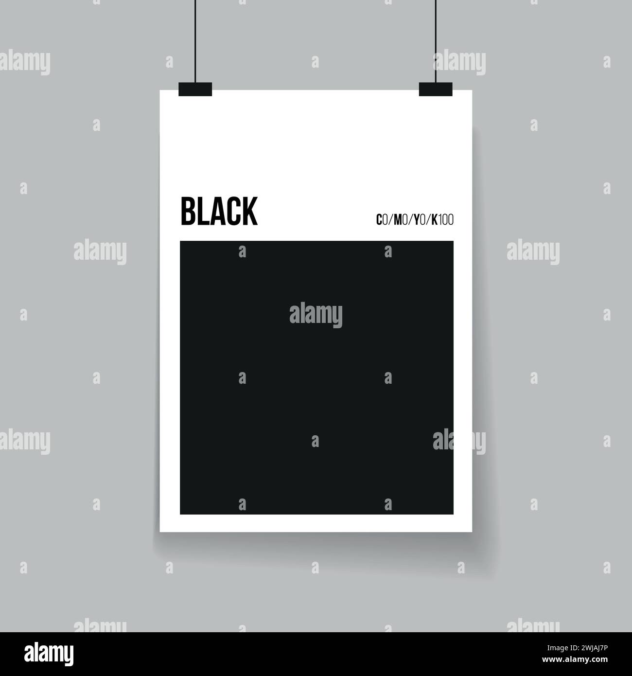 Black color template CMYK poster Stock Vector Image & Art - Alamy
