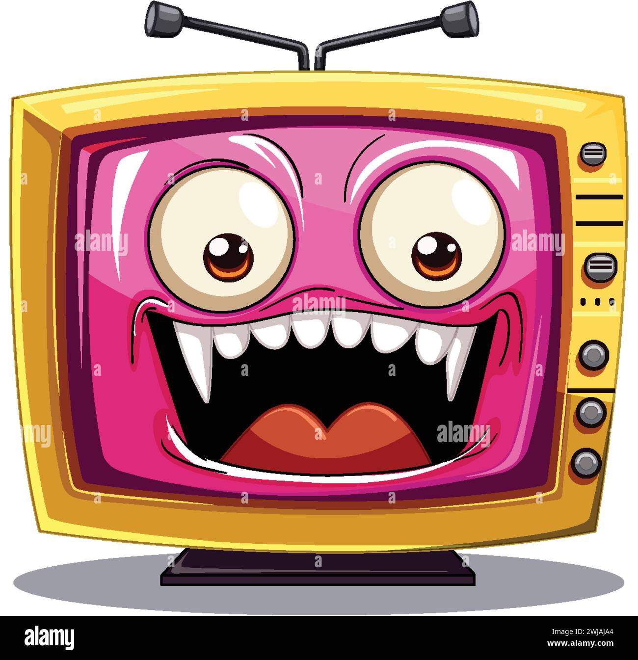 Animation screen vintage television set hi-res stock photography and ...