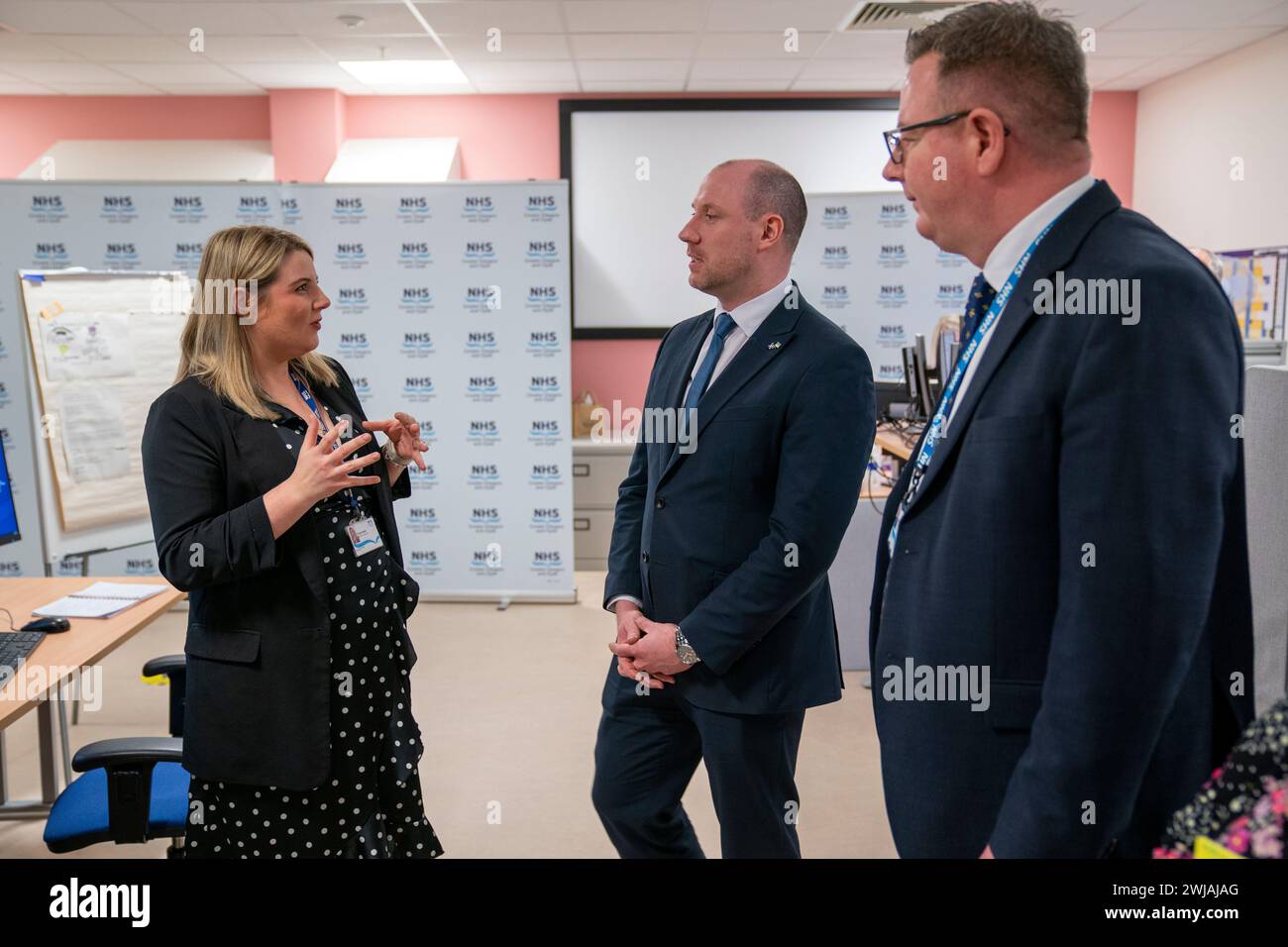 Scottish Health Secretary Neil Gray meets staff working in the Flow ...
