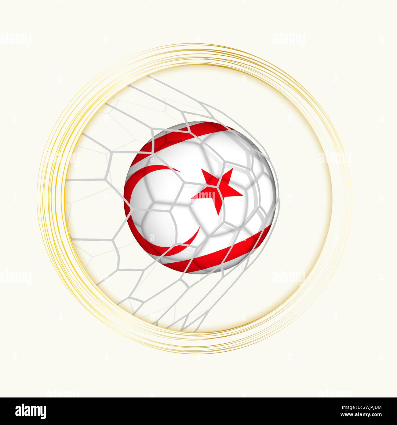 Northern Cyprus scoring goal, abstract football symbol with ...