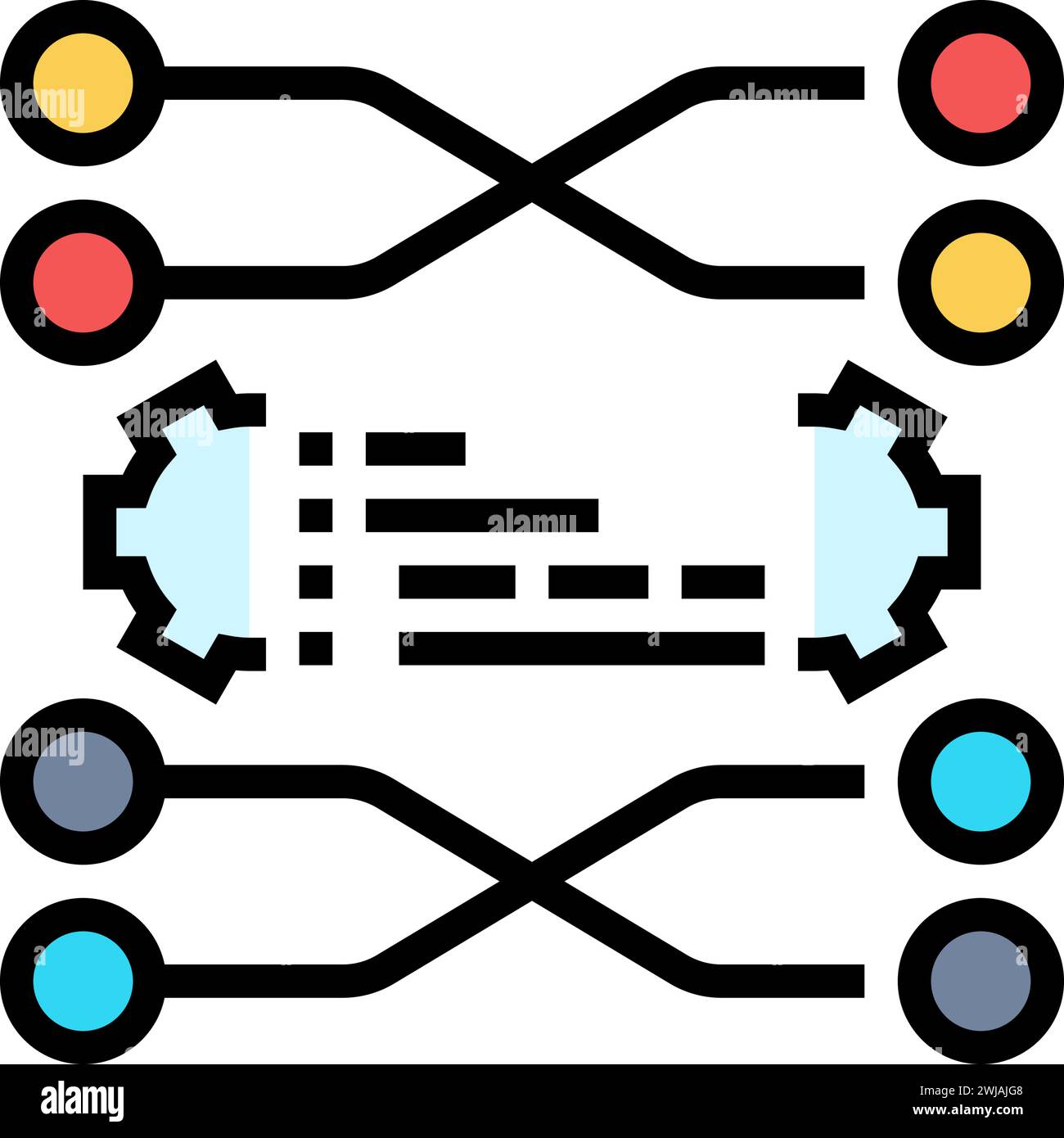 sorting algorithm color icon vector illustration Stock Vector Image ... sorting algorithm color icon vector illustration Stock Vector Image ...