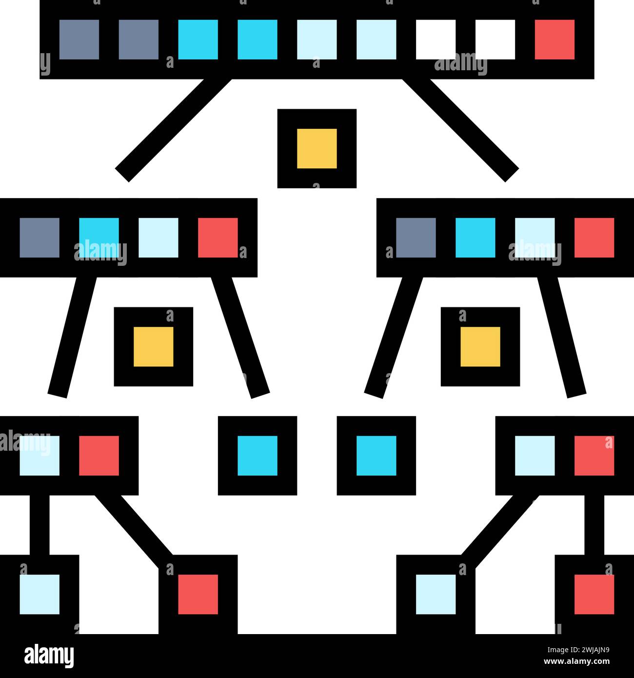 quicksort algorithm color icon vector illustration Stock Vector Image ... quicksort algorithm color icon vector illustration Stock Vector Image ...