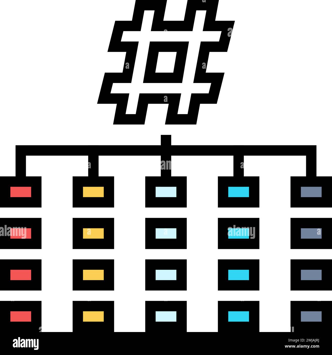 Hashing Algorithm Stock Vector Images Alamy