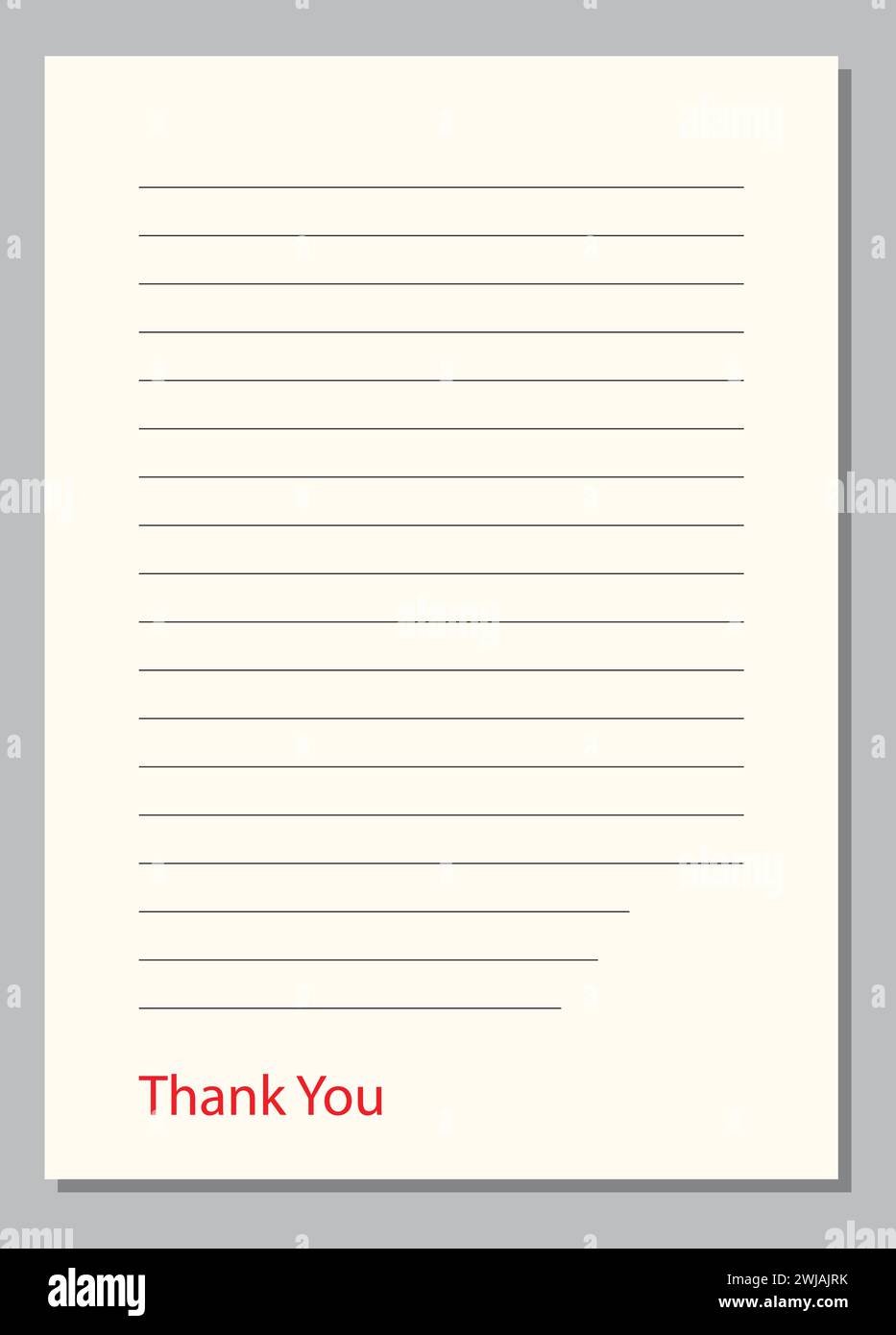 Empty writing sheets with lines Stock Vector Image & Art - Alamy