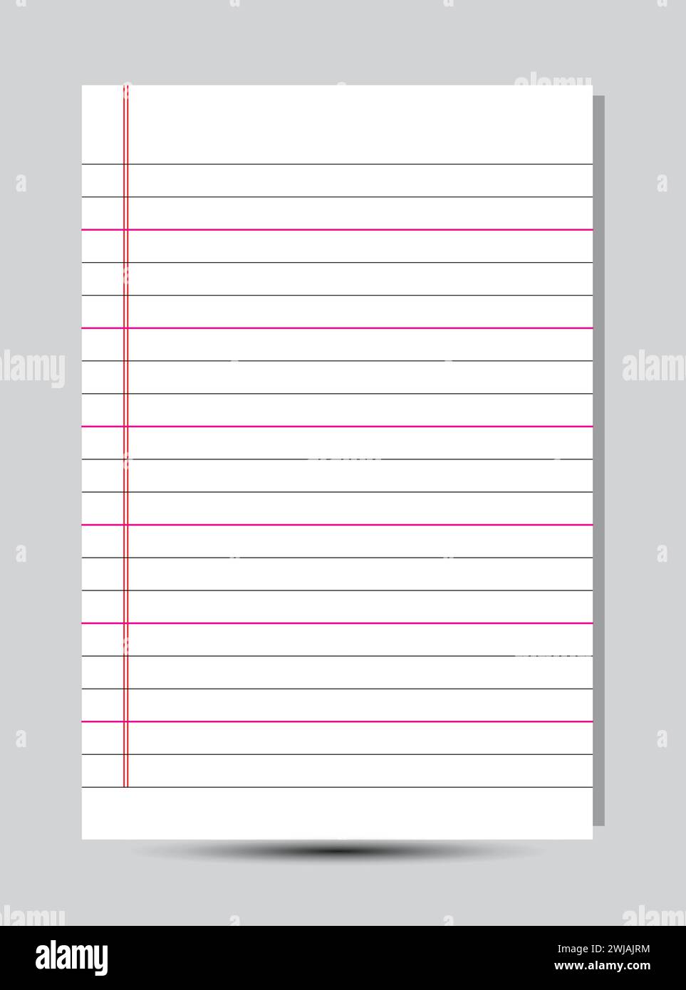 Empty writing sheets with lines Stock Vector Image & Art - Alamy