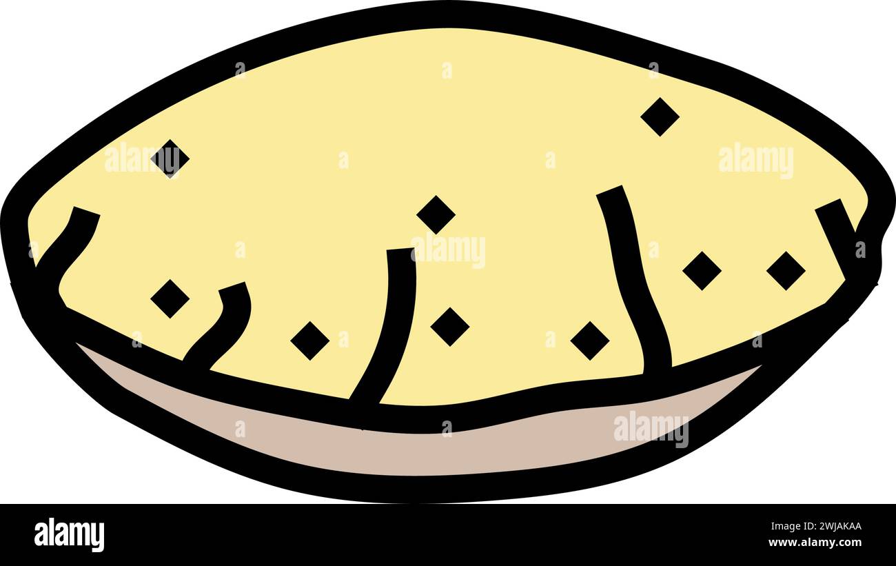 roti bread indian cuisine color icon vector illustration Stock Vector ...