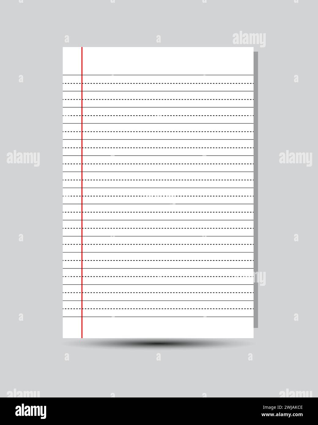 Empty writing sheets with lines Stock Vector Image & Art - Alamy