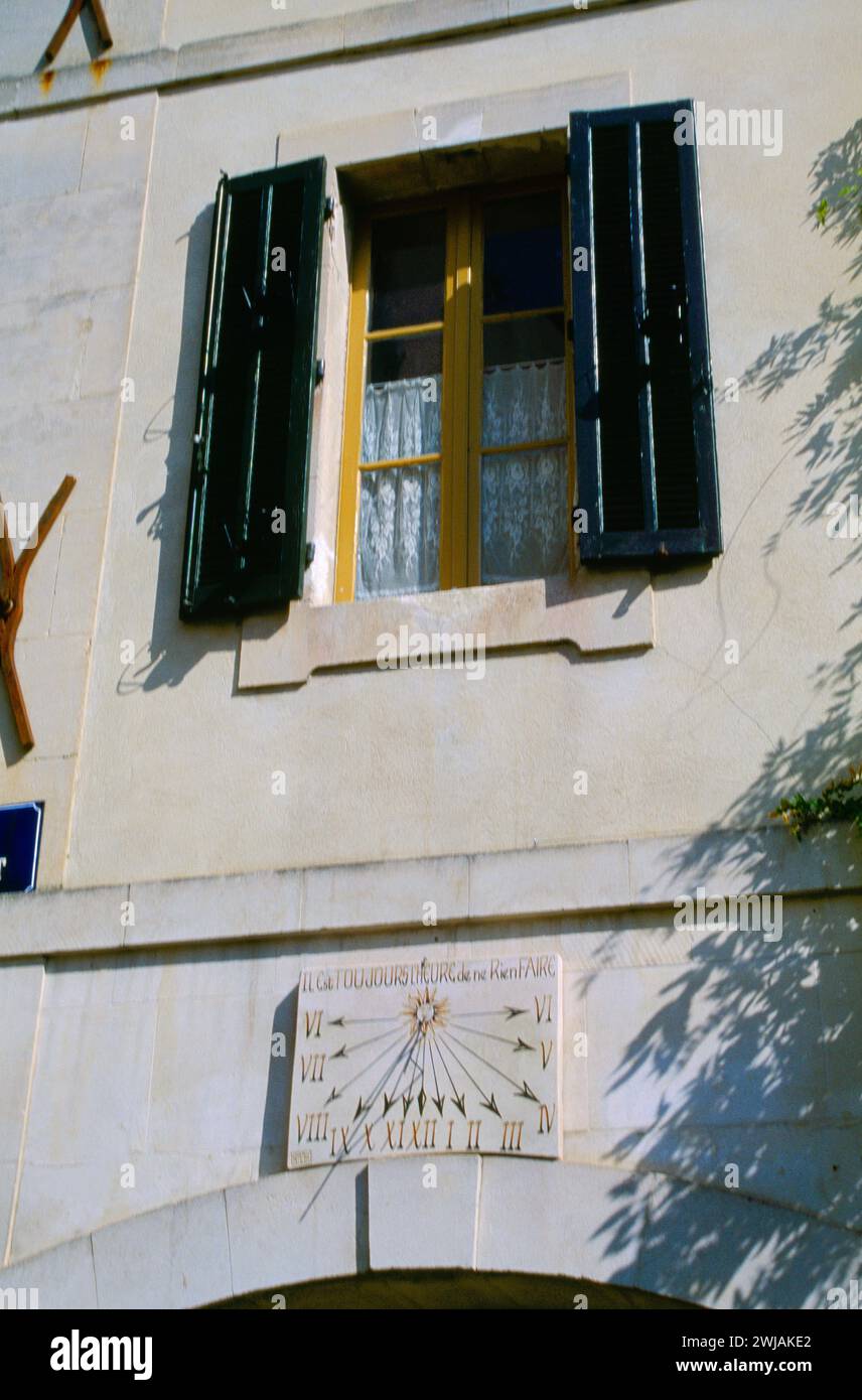 Sundial Below a Window on Building St Remy Provence France Stock Photo ...