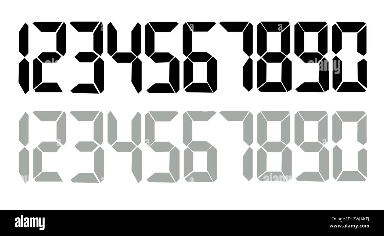 Calculator digital numbers. Digital clock number Stock Vector Image ... Calculator digital numbers. Digital clock number Stock Vector Image ...