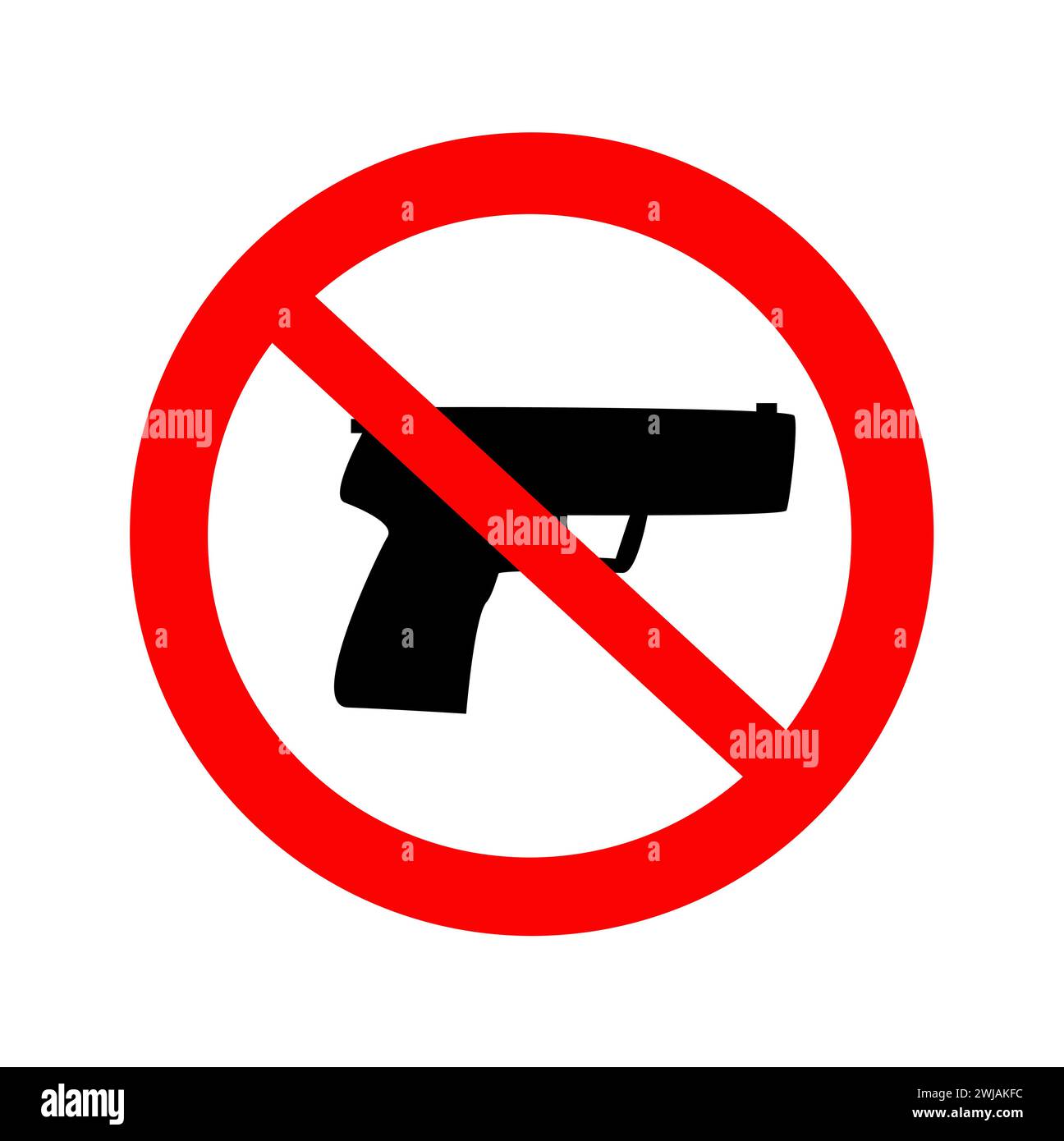 Prohibiting sign for gun. No gun sign. Vector illustration Stock Vector ...