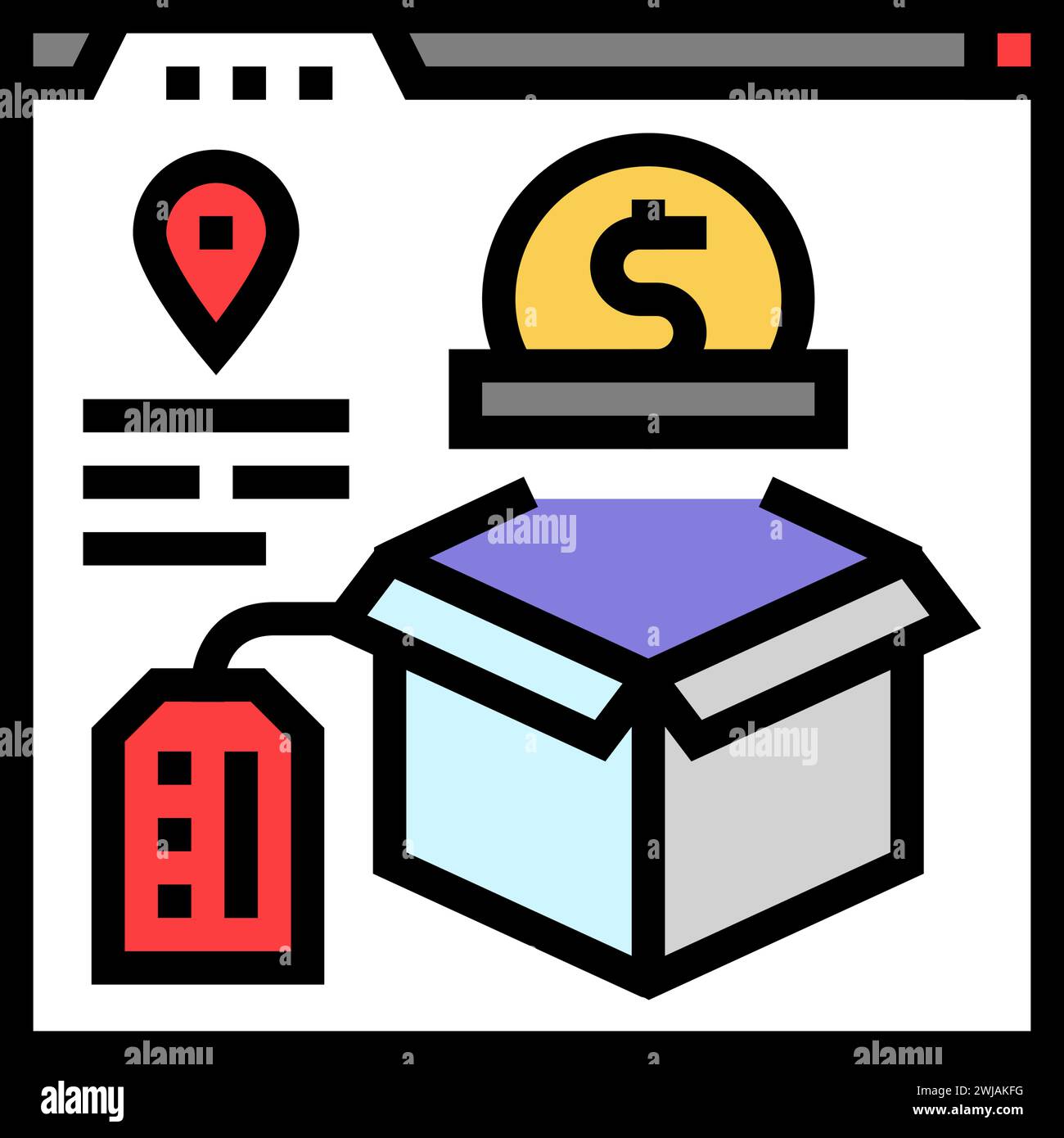 dropshipping color icon vector illustration Stock Vector Image & Art ...