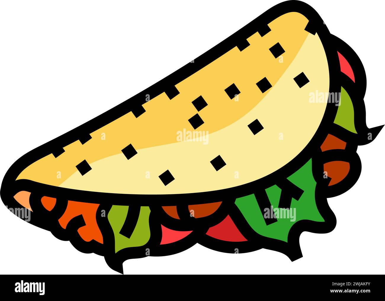 taco fast food color icon vector illustration Stock Vector Image & Art ...