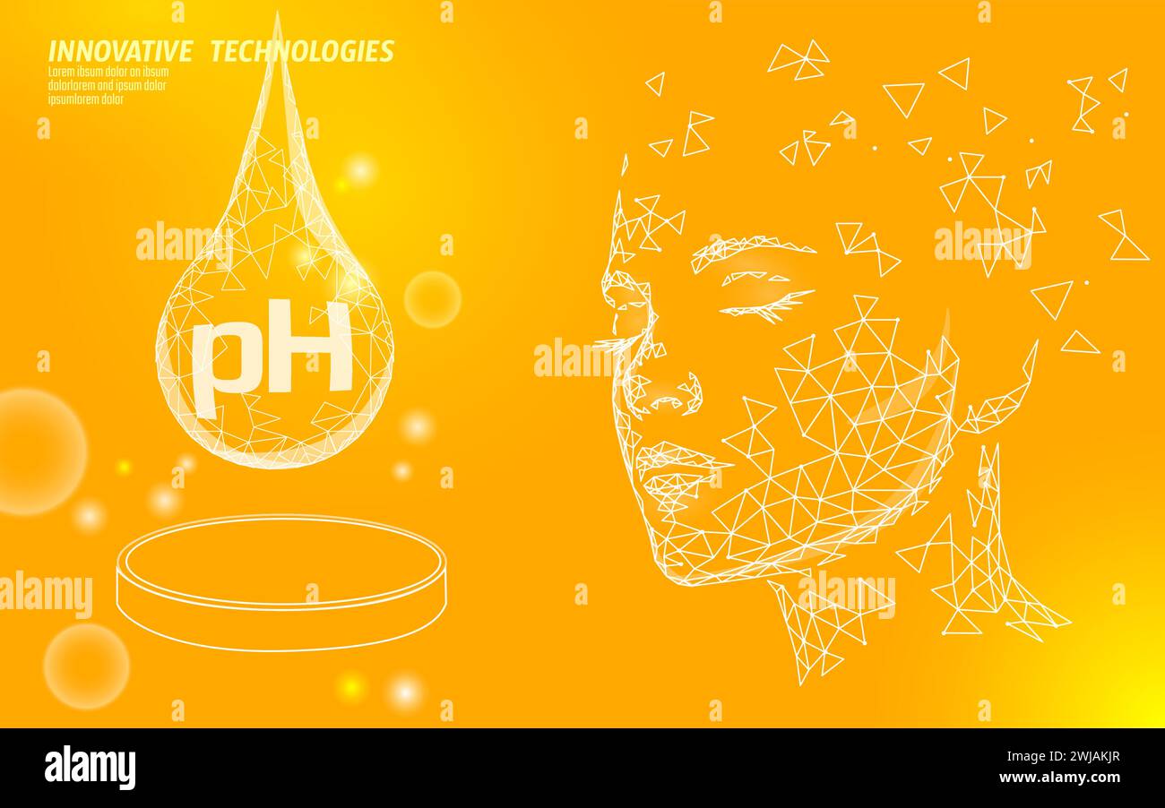 Healthy skin care pH low poly sphere bubble. Health supplement female ...