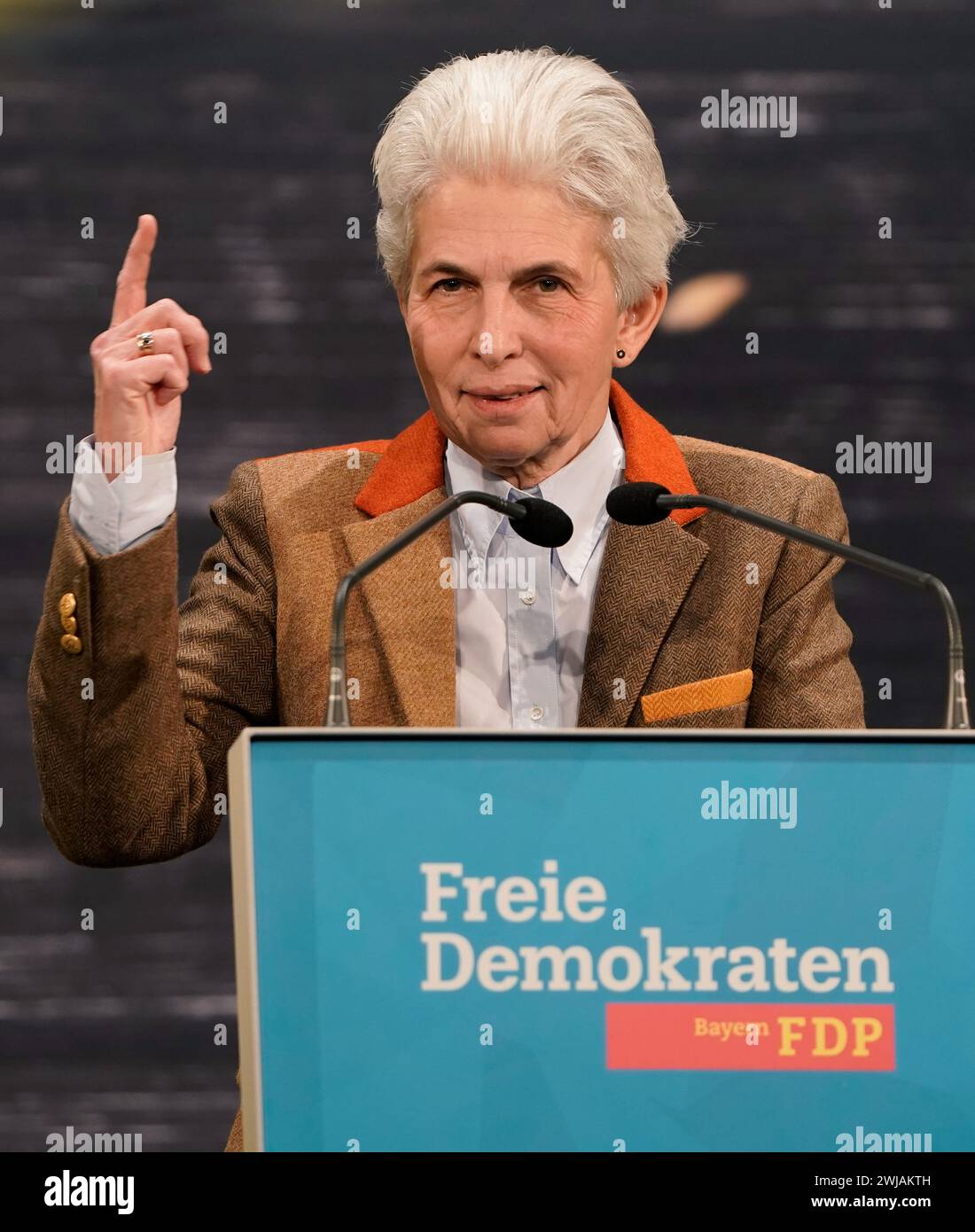 Dingolfing, Germany. 14th Feb, 2024. Marie-Agnes Strack-Zimmermann (FDP ...