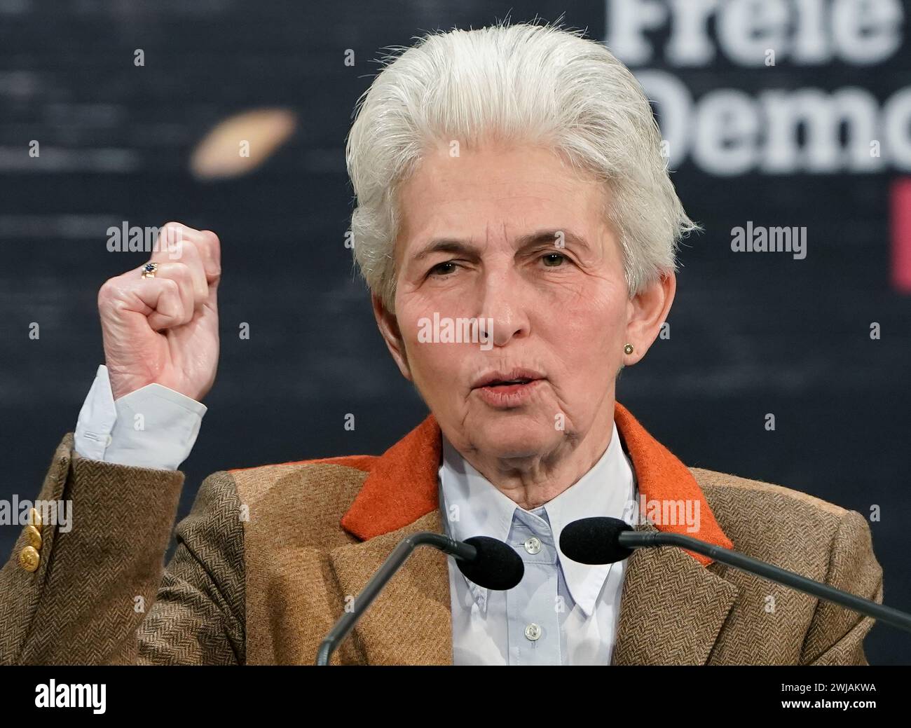 Dingolfing, Germany. 14th Feb, 2024. Marie-Agnes Strack-Zimmermann (FDP ...