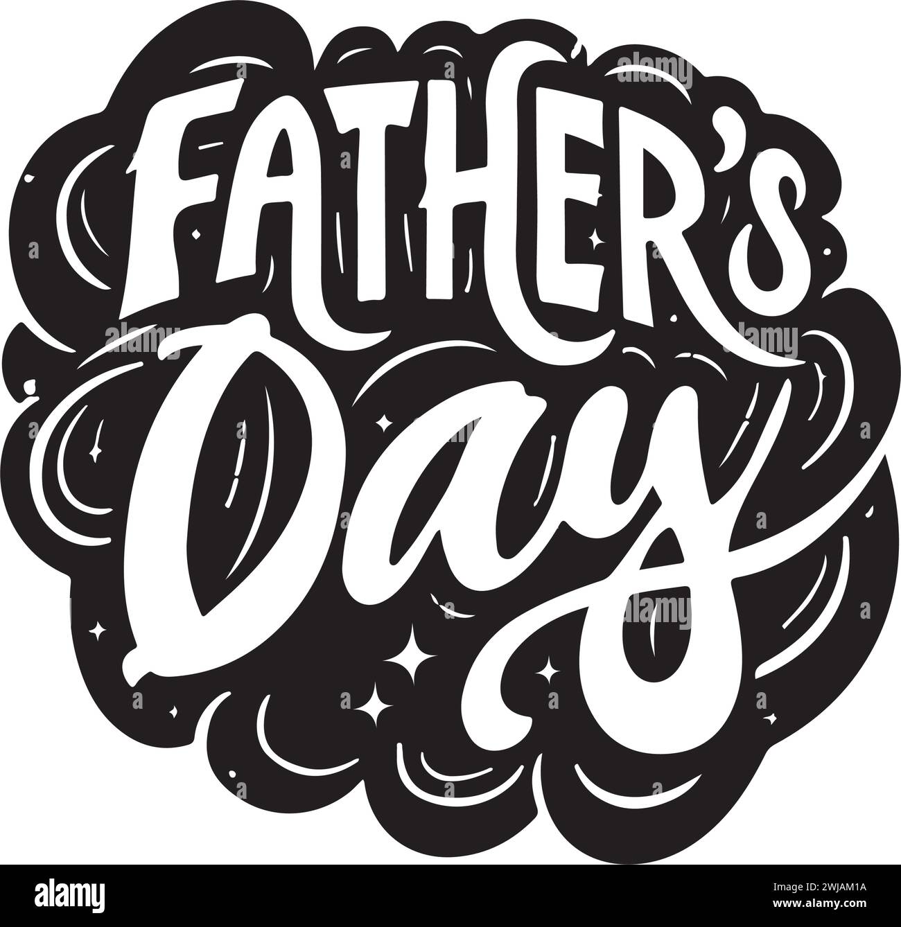 Happy Father's day, slogan t shirt vector illustration logo Stock ...