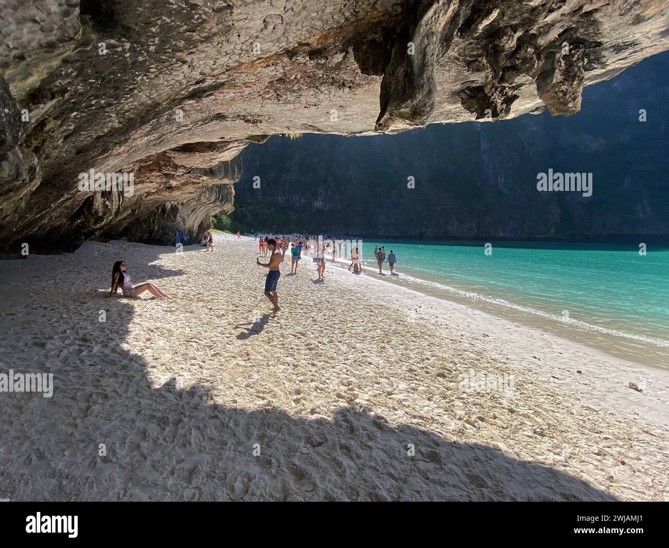 Maya Bay, on Ko Phi Phi Leh island of the Phi Phi Archipelago, is ...