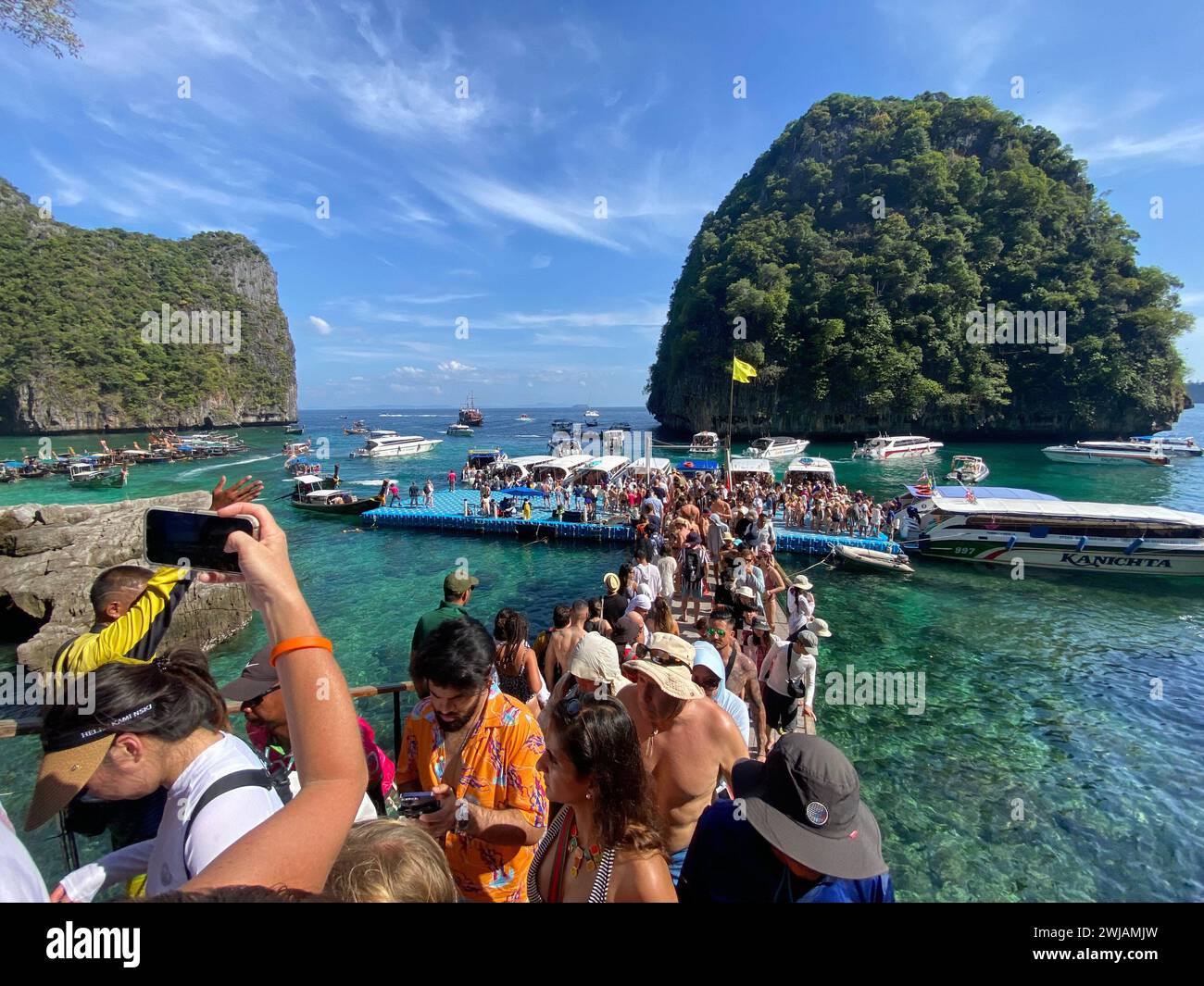 Maya Bay, on Ko Phi Phi Leh island of the Phi Phi Archipelago, is ...