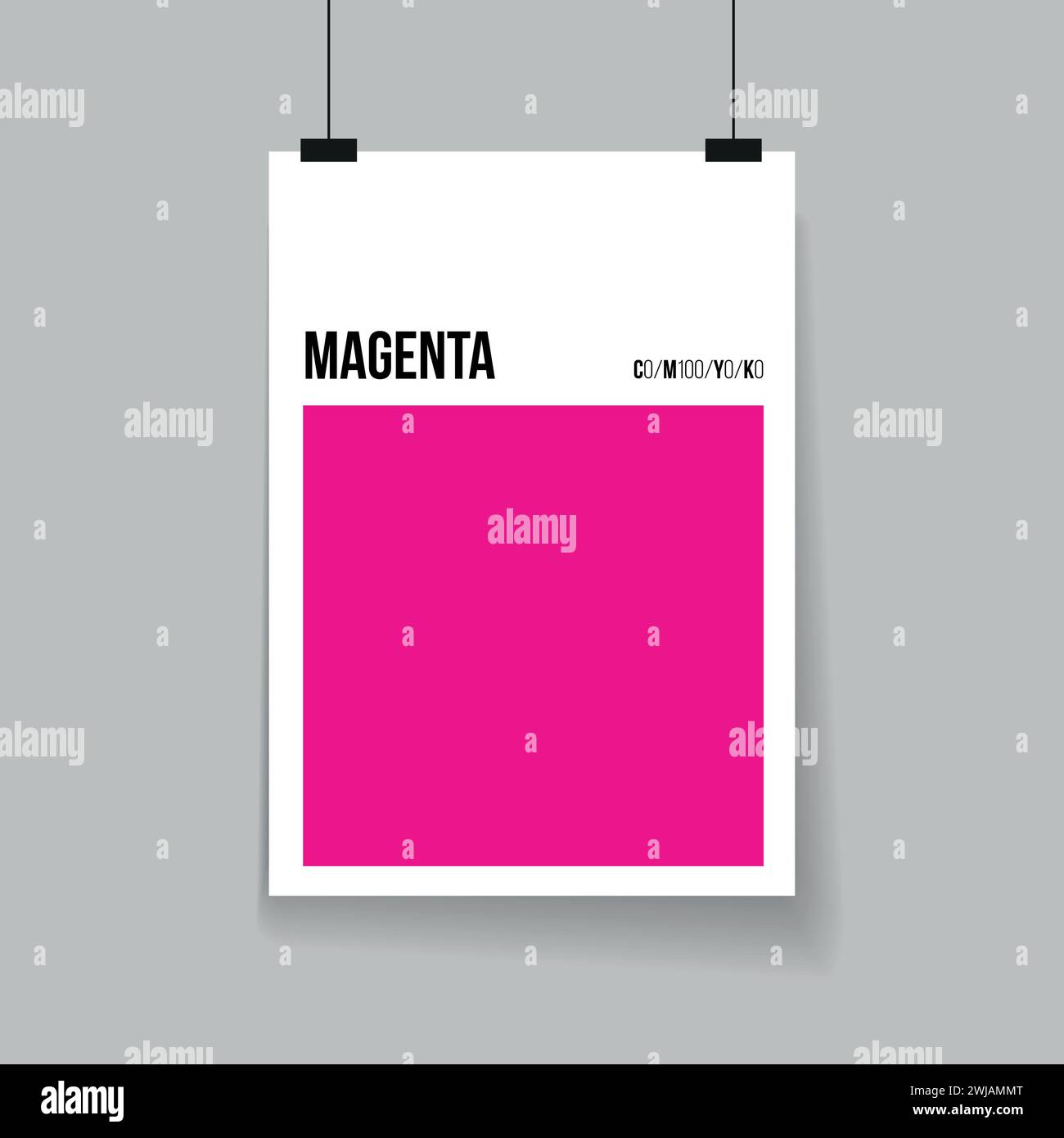 Magenta color template CMYK poster Stock Vector Image & Art - Alamy