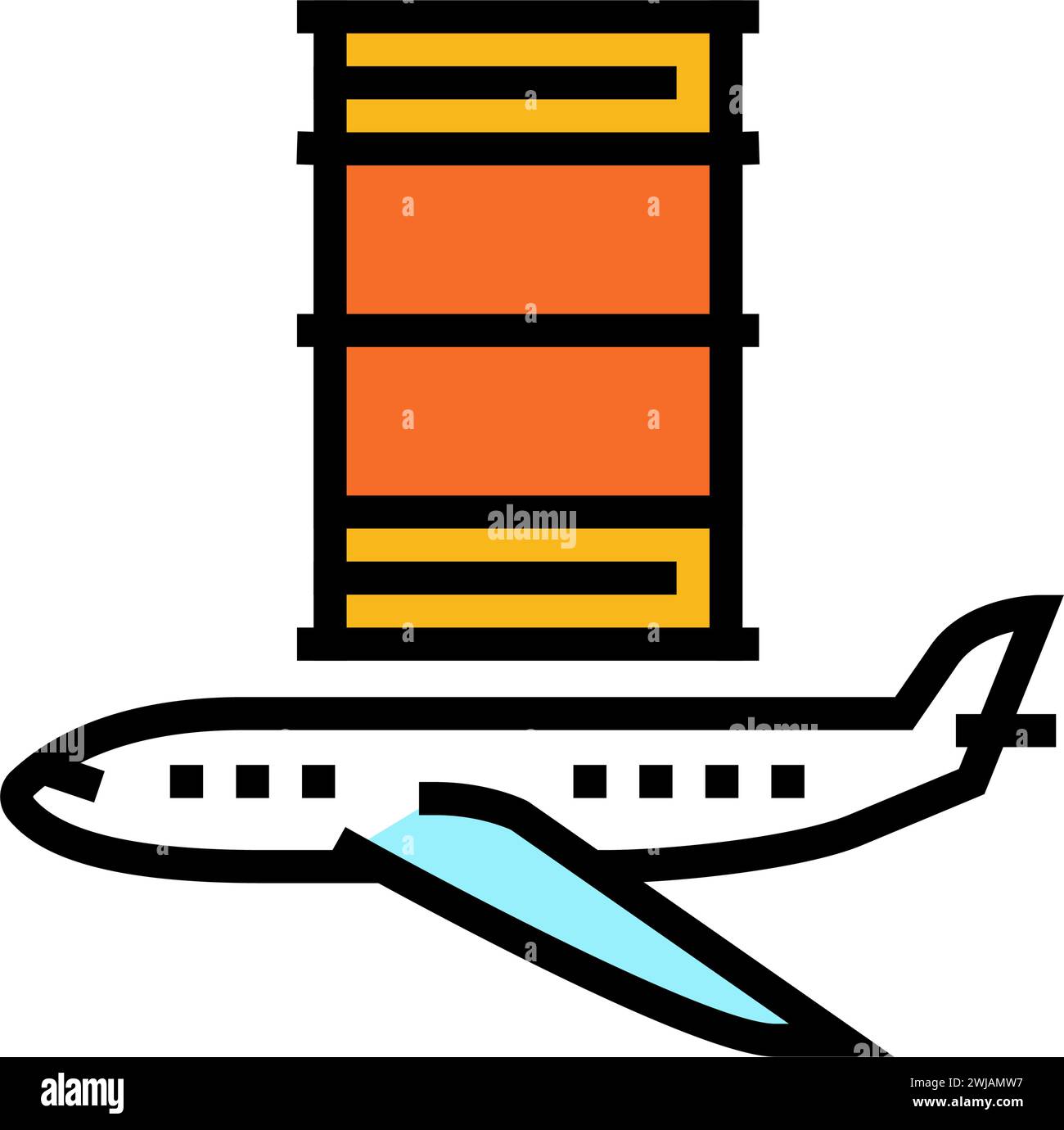 jet fuel oil industry color icon vector illustration Stock Vector Image ...