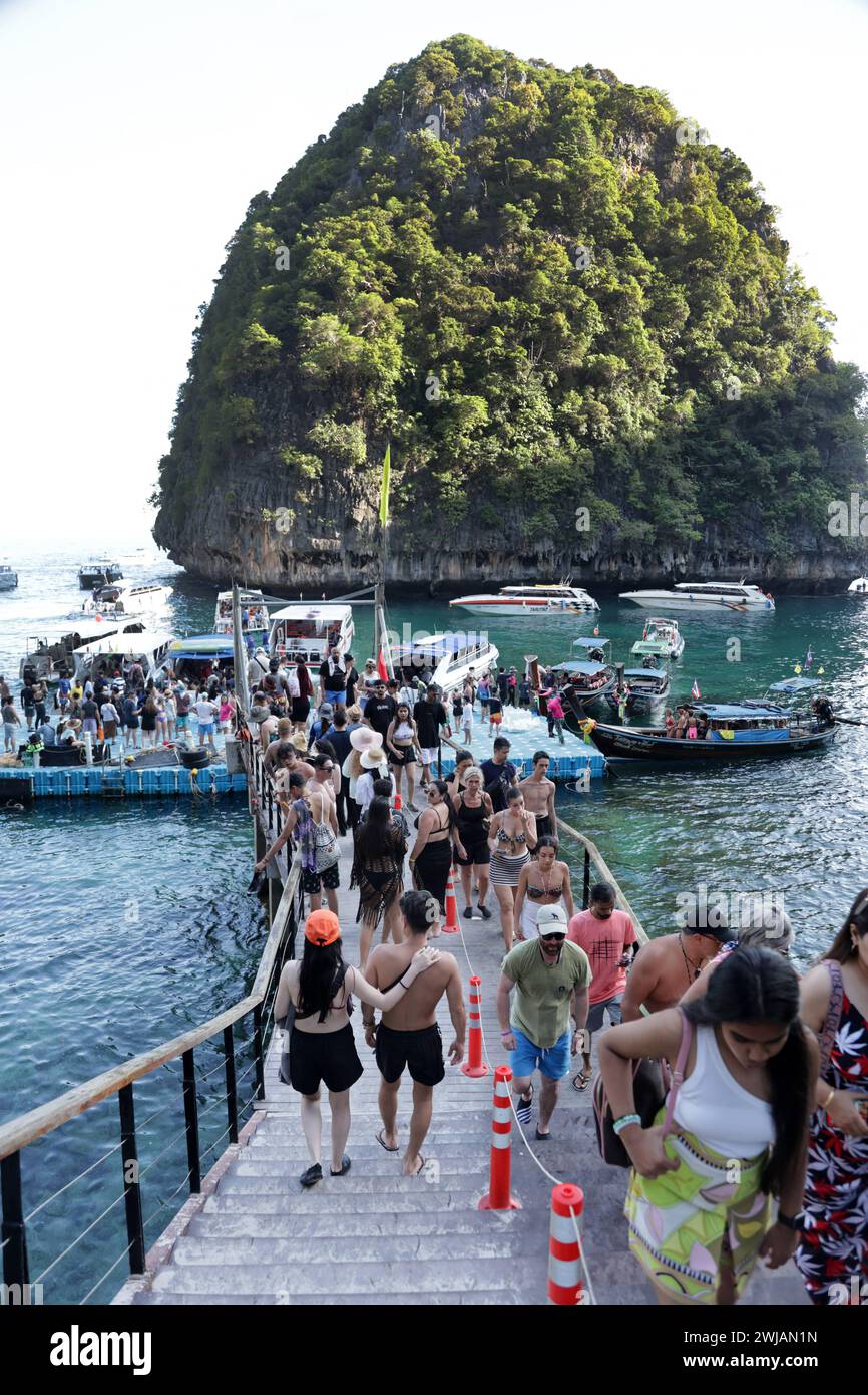 Maya Bay, on Ko Phi Phi Leh island of the Phi Phi Archipelago, is ...