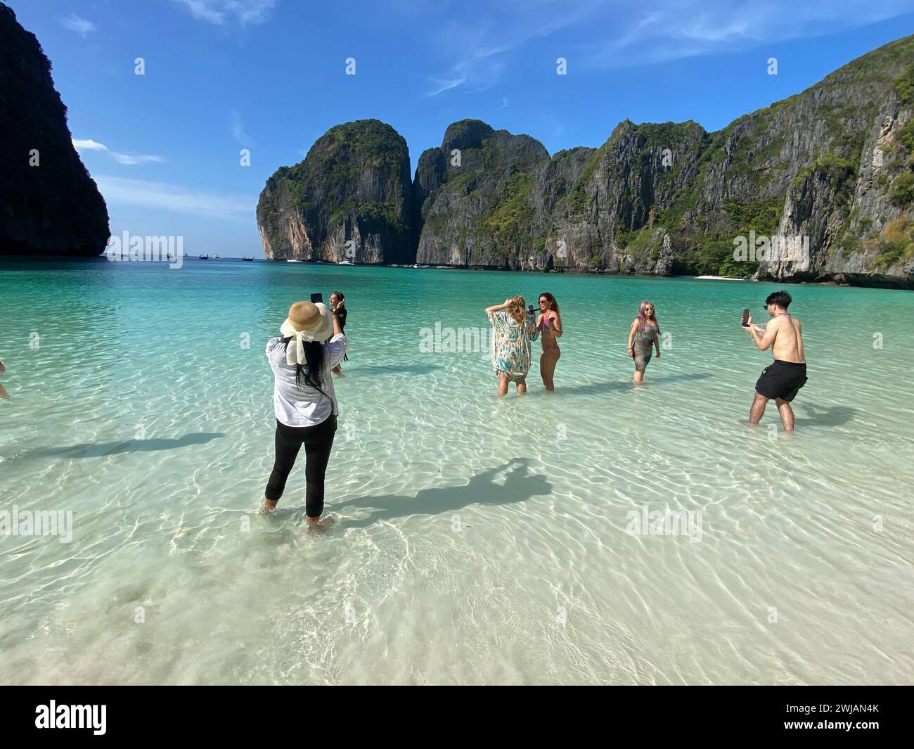 Maya Bay, on Ko Phi Phi Leh island of the Phi Phi Archipelago, is ...