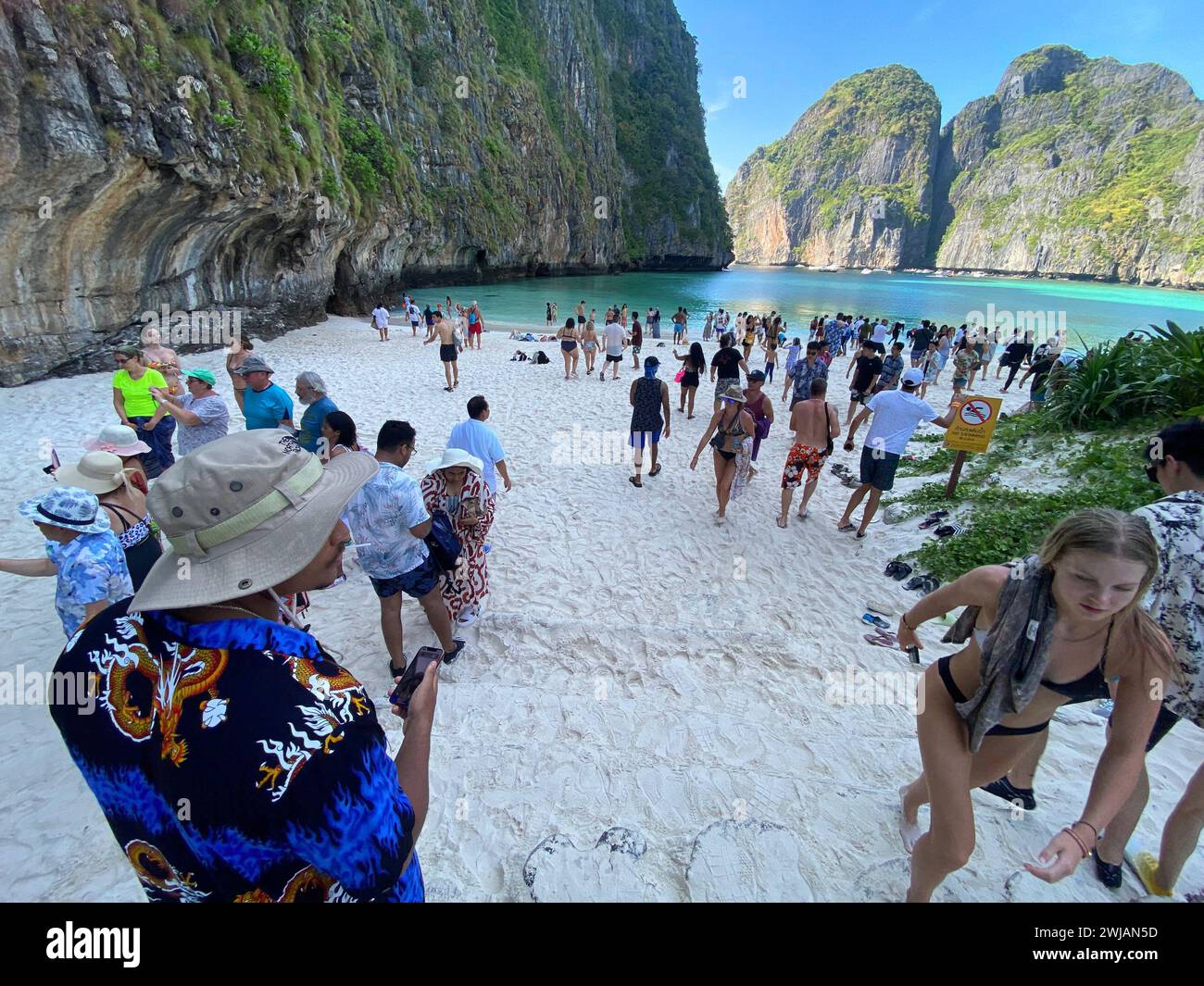 Maya Bay, on Ko Phi Phi Leh island of the Phi Phi Archipelago, is ...
