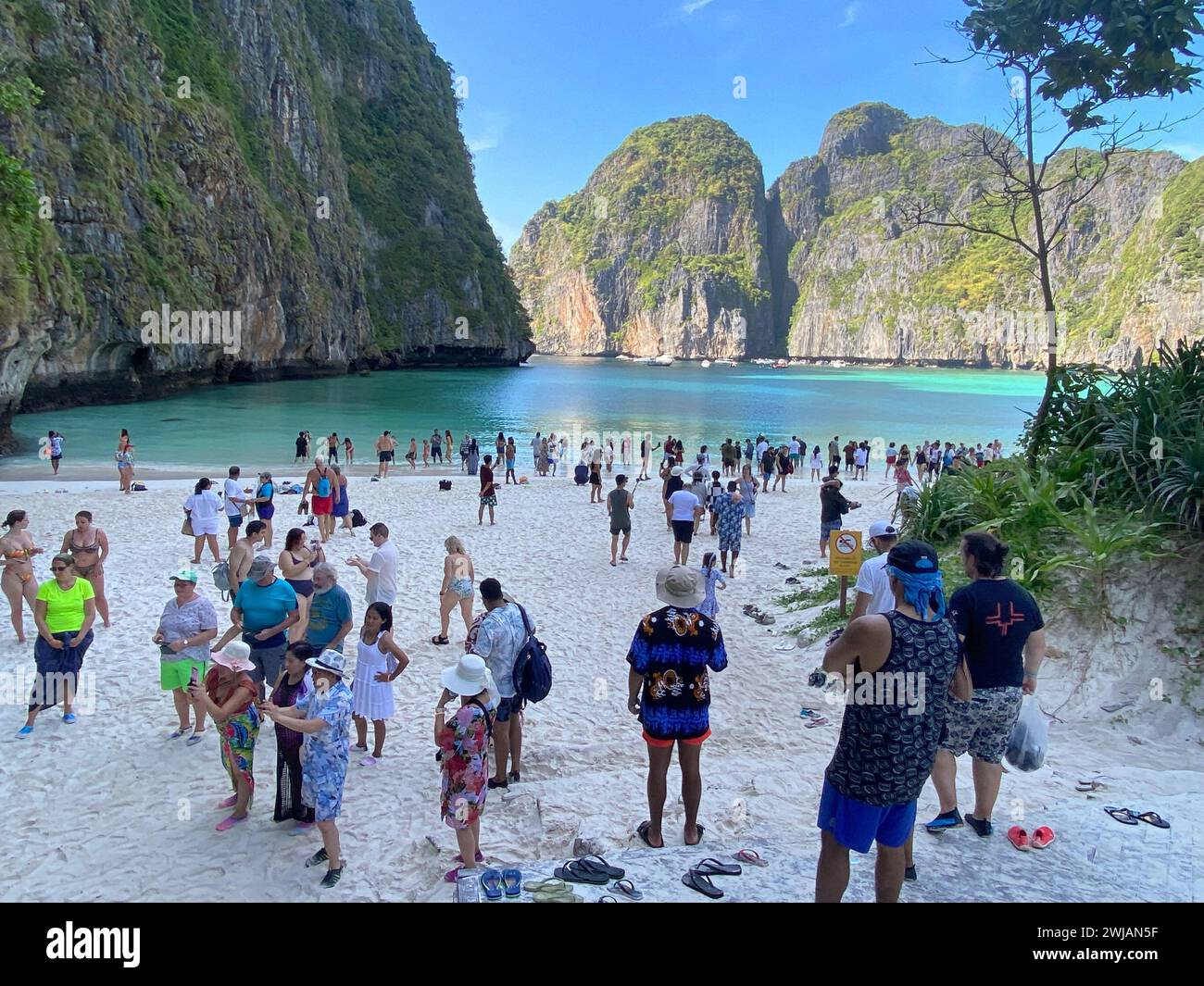 Maya Bay, on Ko Phi Phi Leh island of the Phi Phi Archipelago, is ...