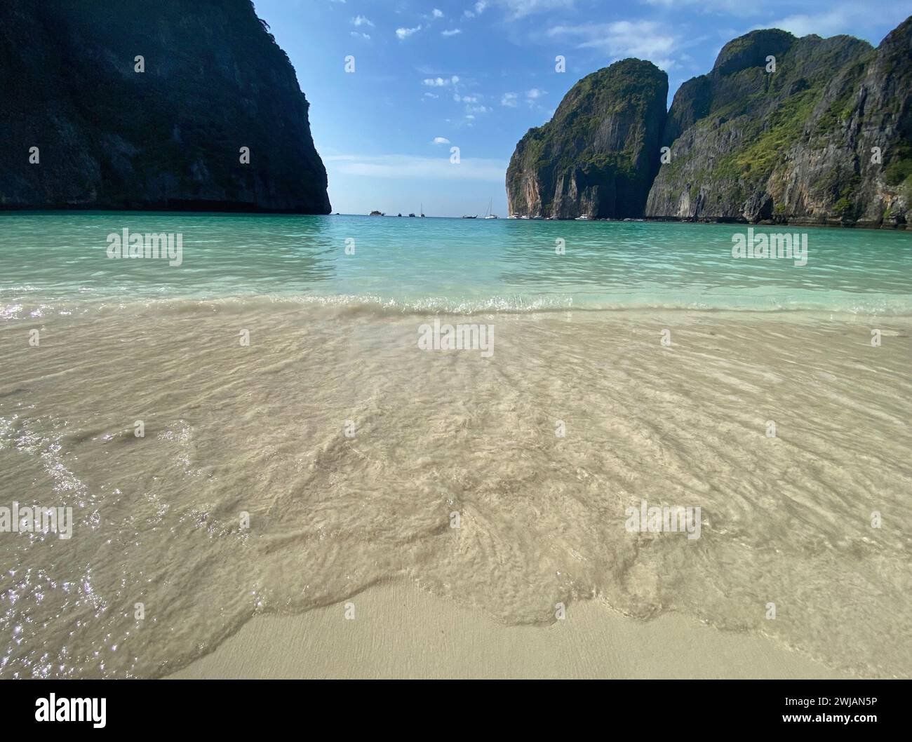 Maya Bay, on Ko Phi Phi Leh island of the Phi Phi Archipelago, is ...