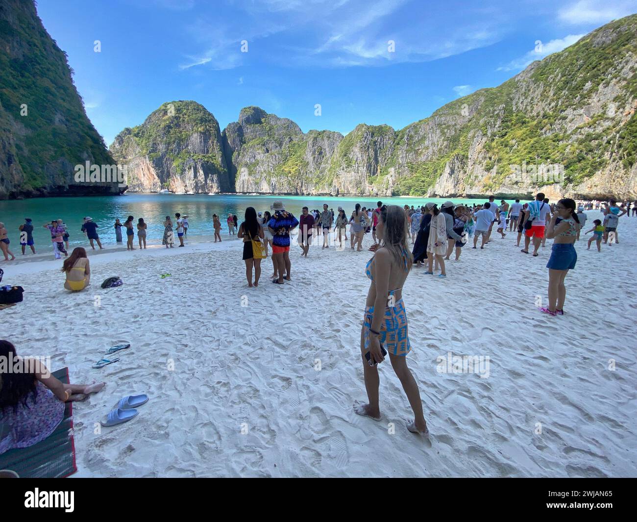 Maya Bay, on Ko Phi Phi Leh island of the Phi Phi Archipelago, is ...