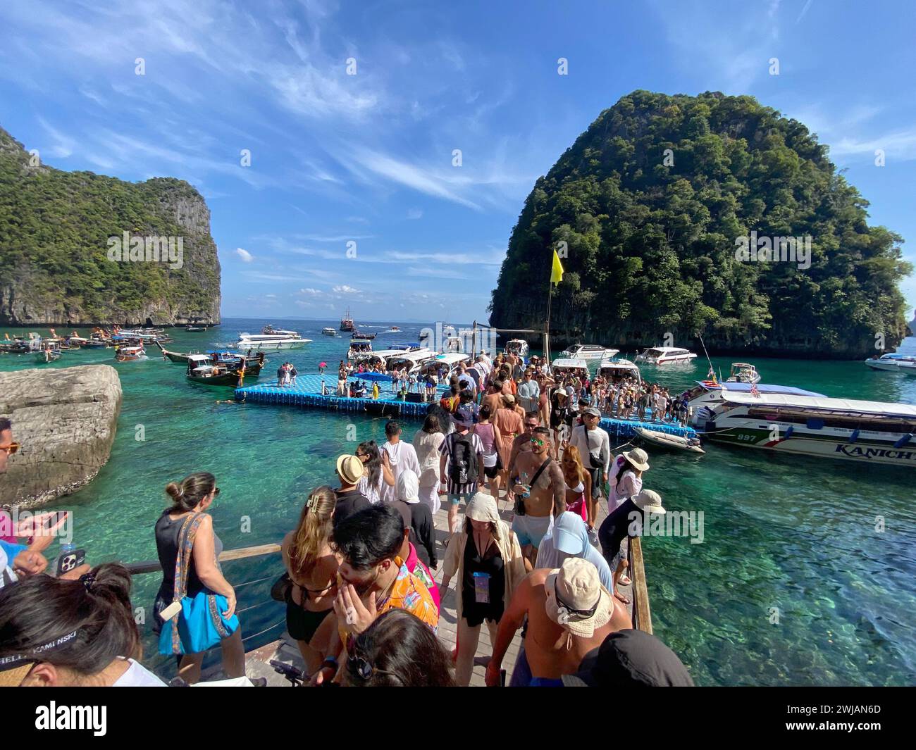 Maya Bay, on Ko Phi Phi Leh island of the Phi Phi Archipelago, is ...