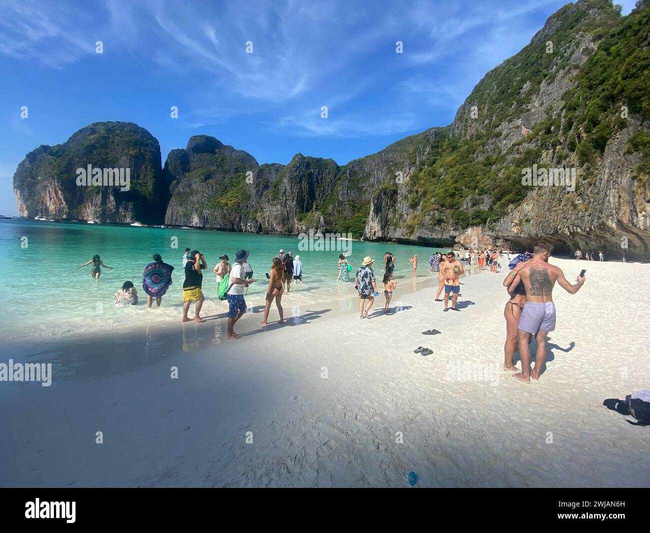 Maya Bay, on Ko Phi Phi Leh island of the Phi Phi Archipelago, is ...