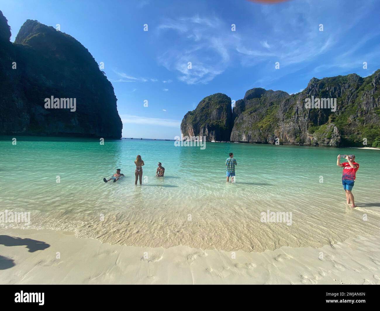 Maya Bay, on Ko Phi Phi Leh island of the Phi Phi Archipelago, is ...