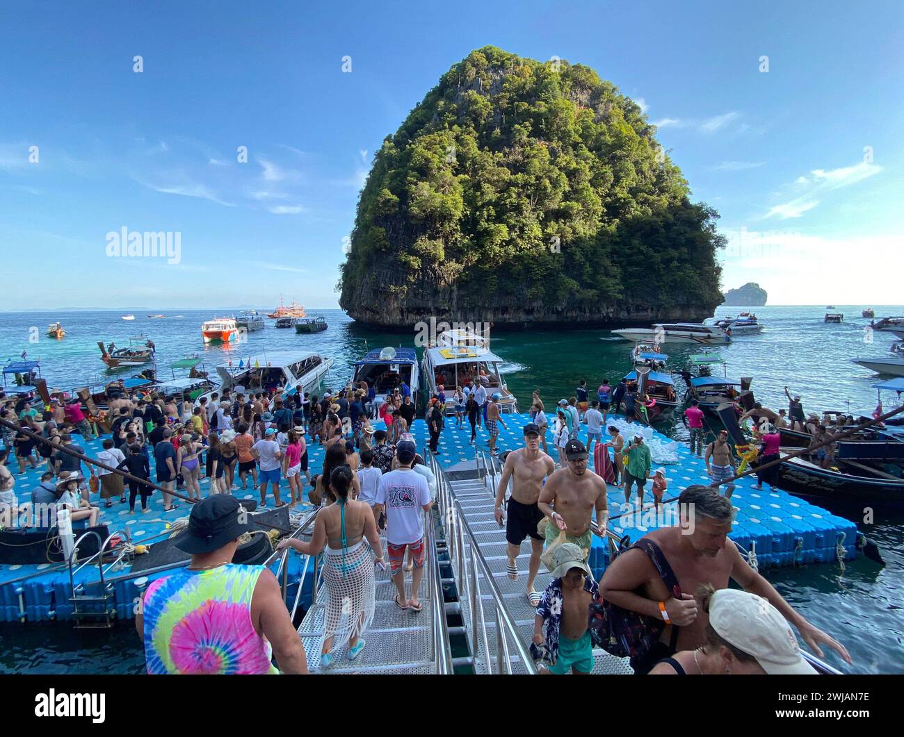 Maya Bay, on Ko Phi Phi Leh island of the Phi Phi Archipelago, is ...