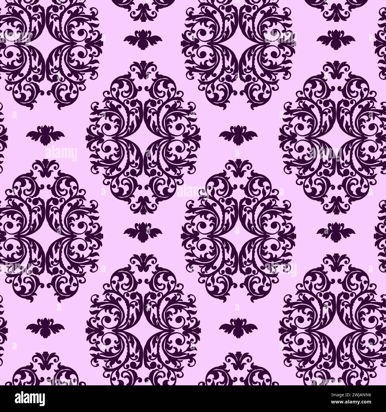 Vector damask vintage baroque ornament. Retro pattern antique style ...