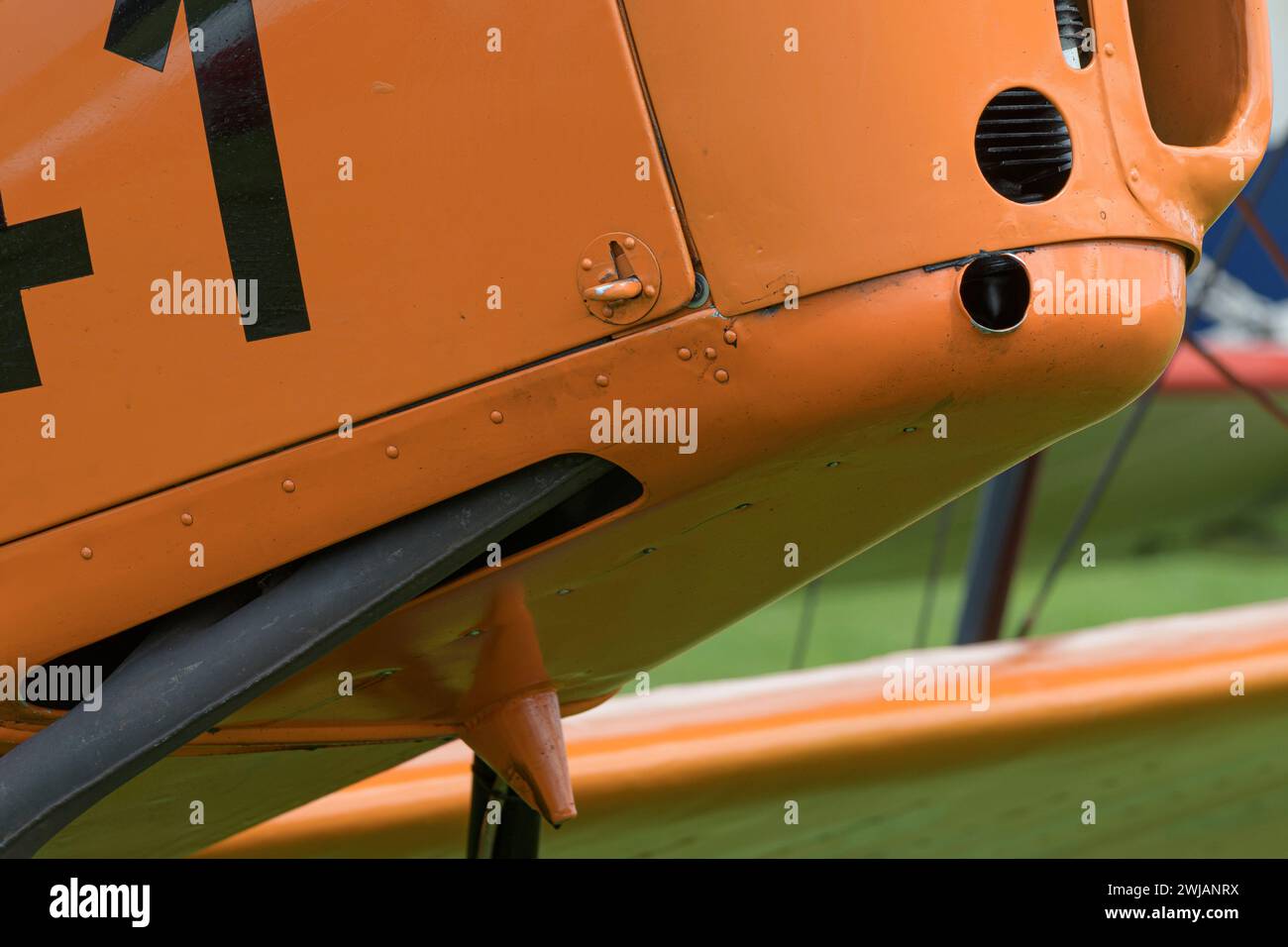 A special model of a lock on the front fuselage of a light aircraft ...