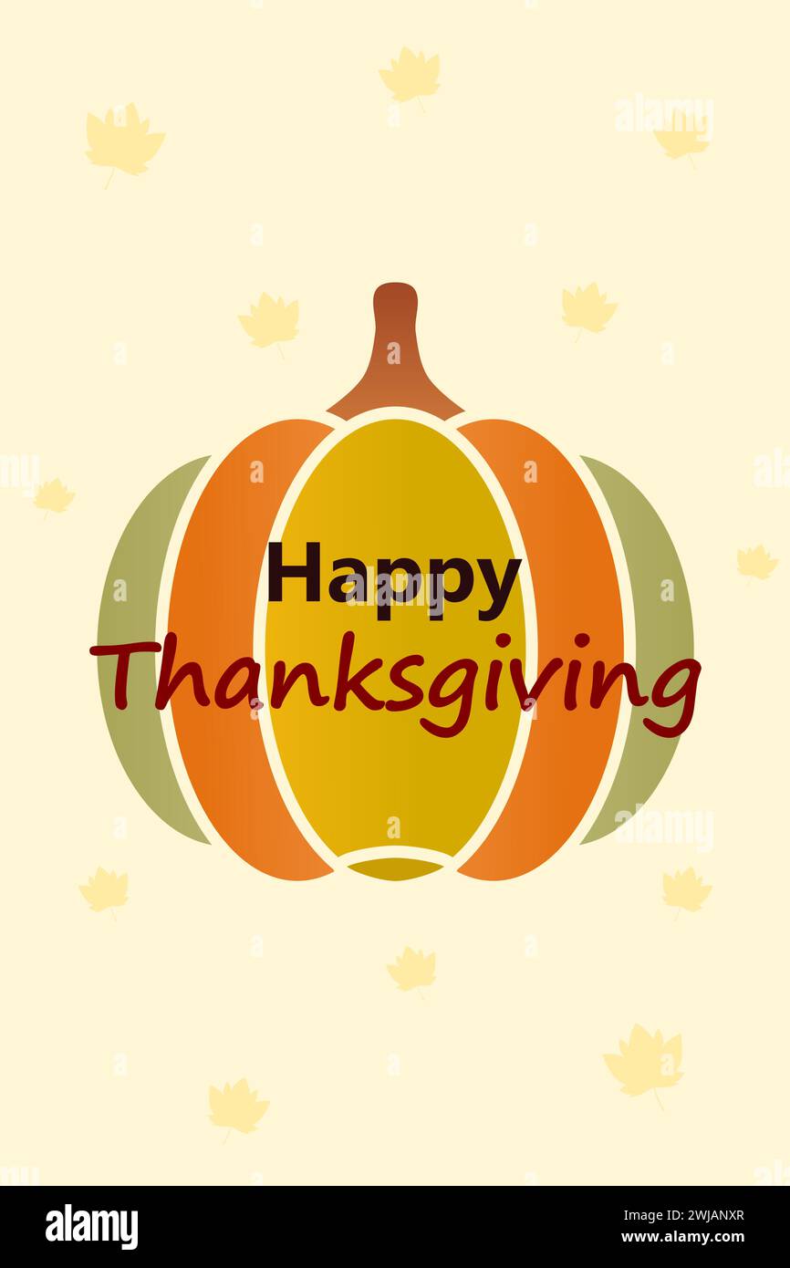Celebration of Thanksgiving Day with pumpkin and autumn leaves ...