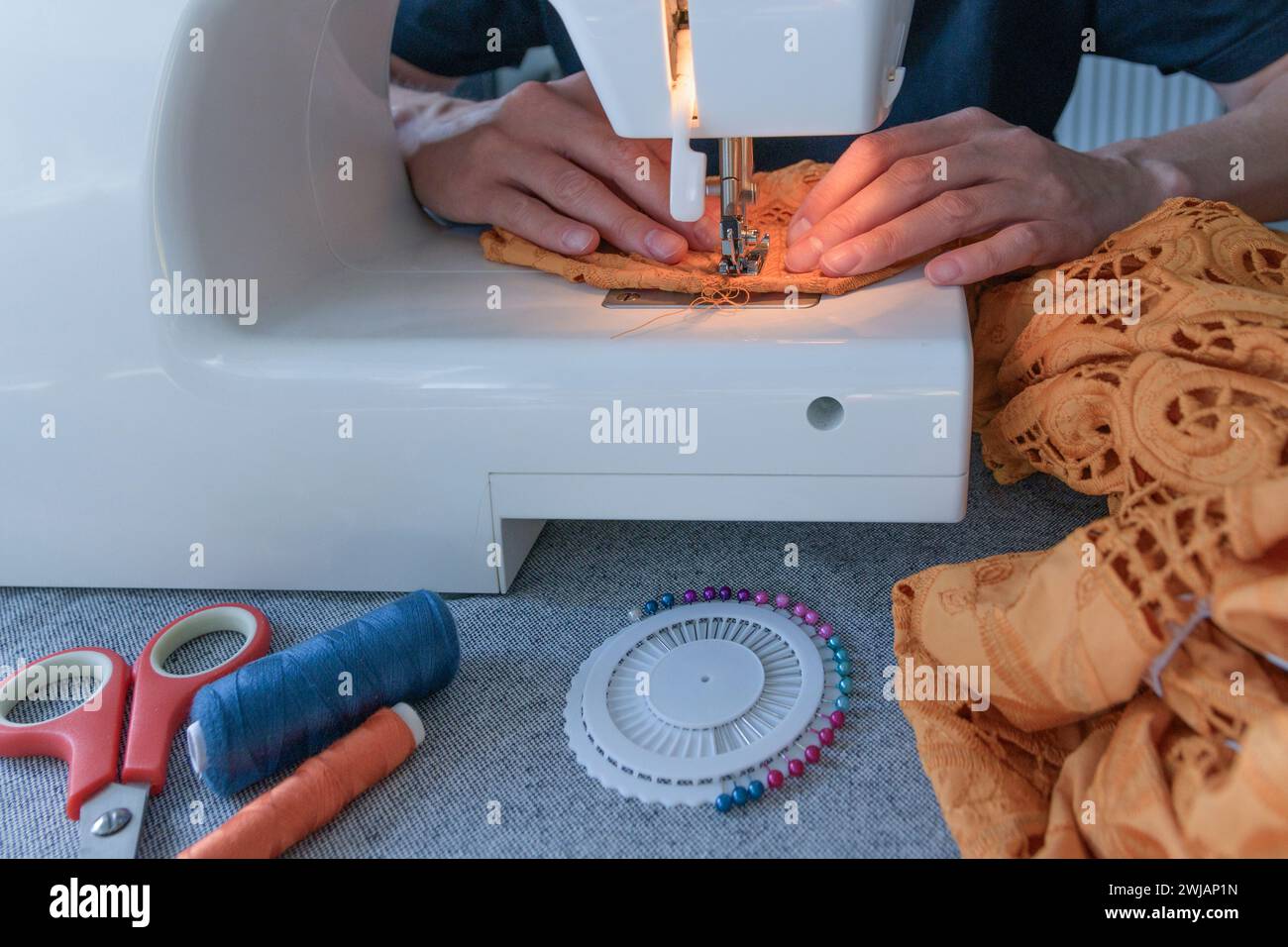 Machine stitching hi-res stock photography and images - Alamy