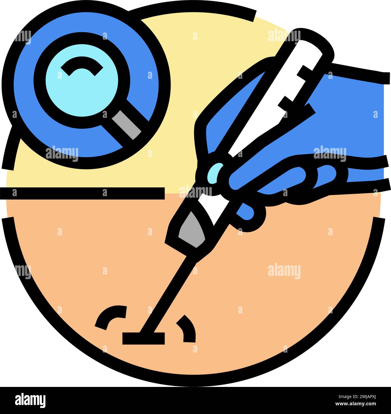 biopsy surgery doctor color icon vector illustration Stock Vector Image ...