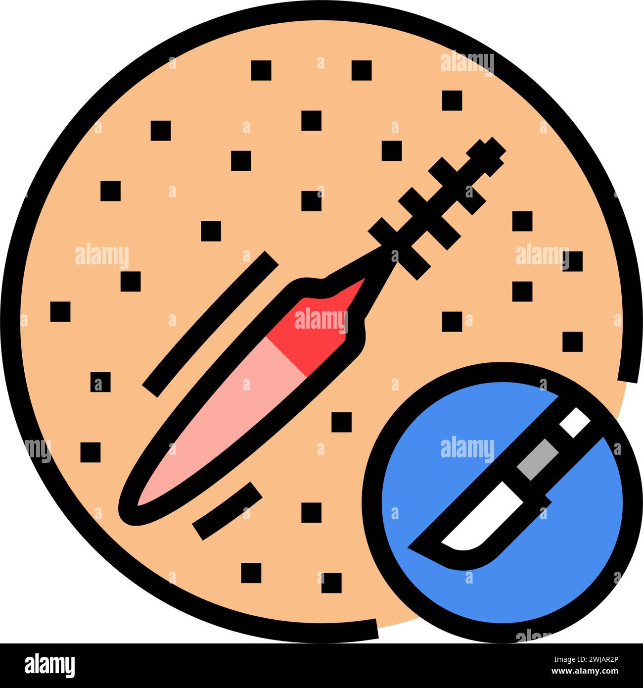 incision surgery doctor color icon vector illustration Stock Vector ...