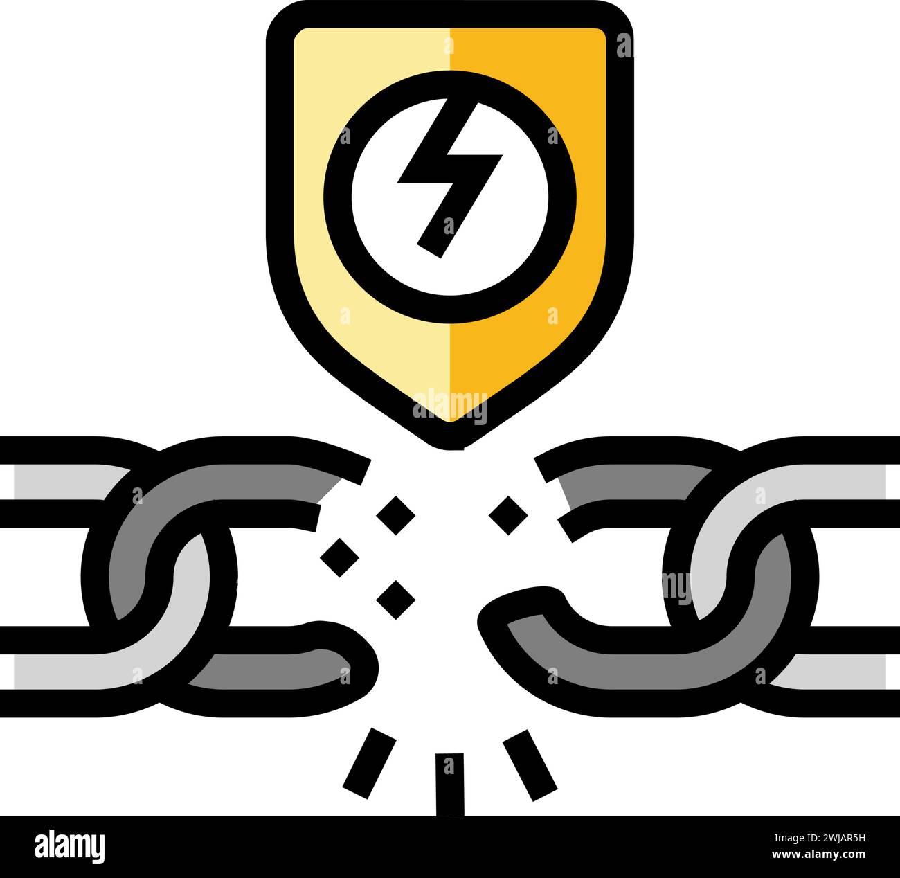 energy independence hydroelectric power color icon vector illustration ...