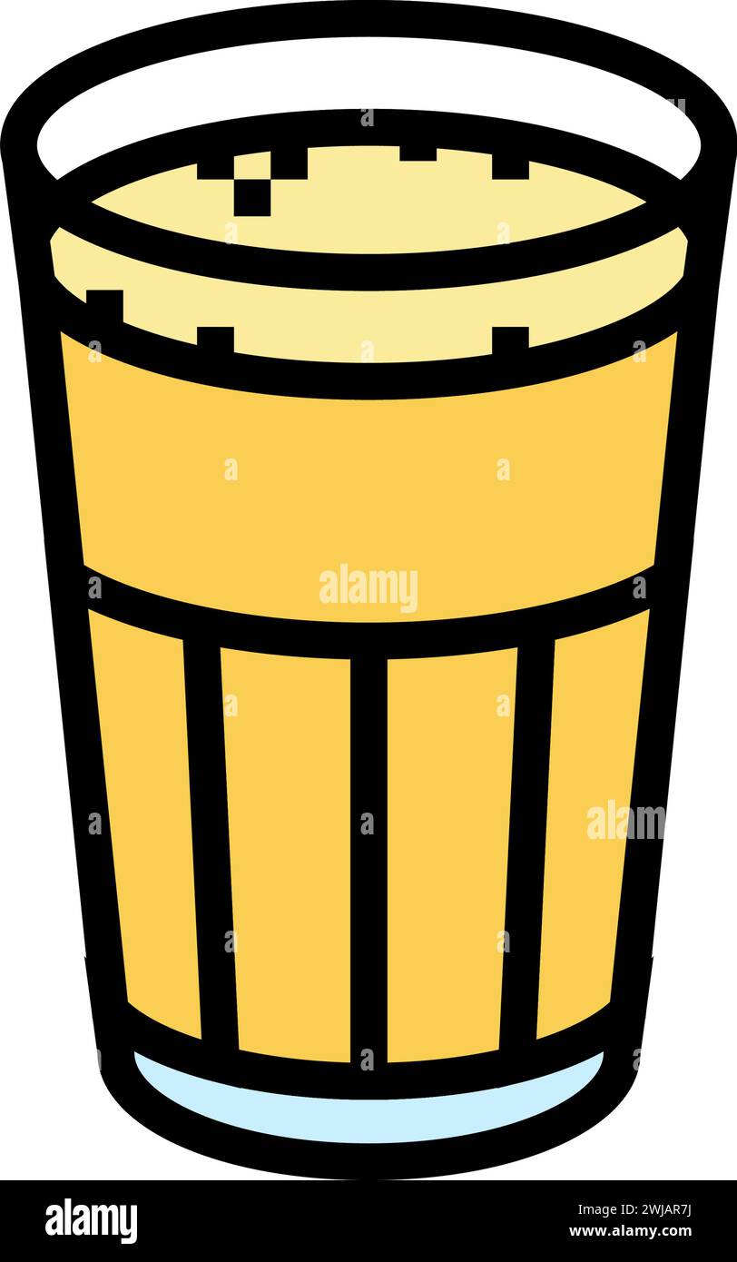 Mango Lassi Indian Cuisine Color Icon Vector Illustration Stock Vector Image And Art Alamy