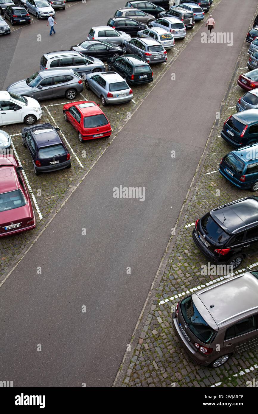 Occupied parking area, concept image, parking space, Germany Stock ...