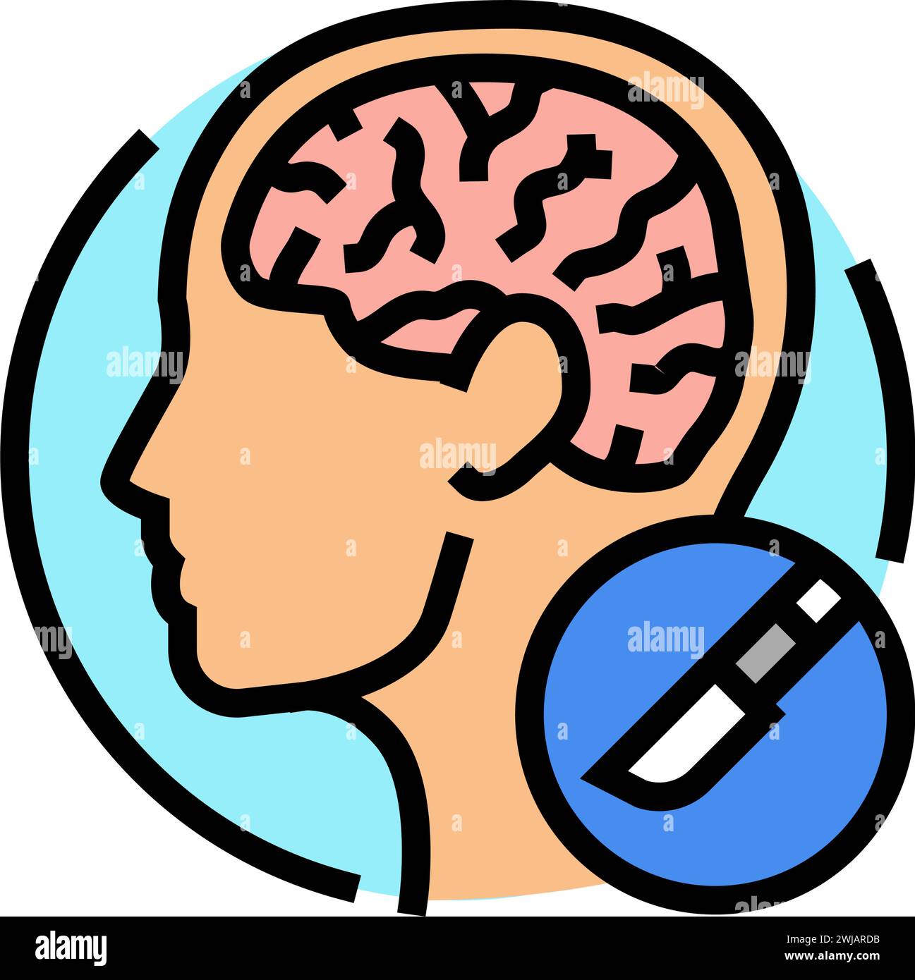 neurosurgery surgery hospital color icon vector illustration Stock ...