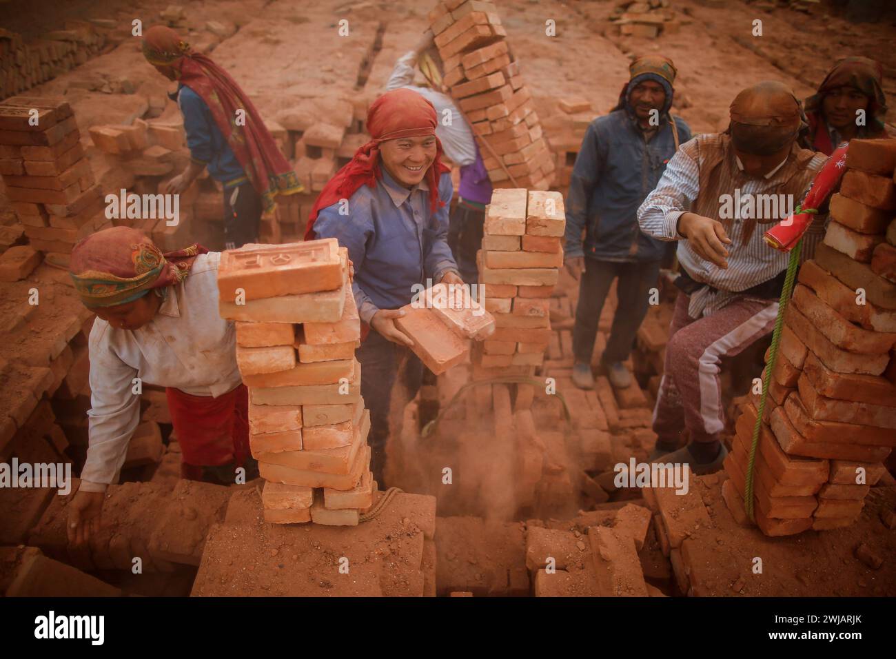 Top Bahadur Gharti, 25-years old, and his wife Amrita Gharti, 24-years ...