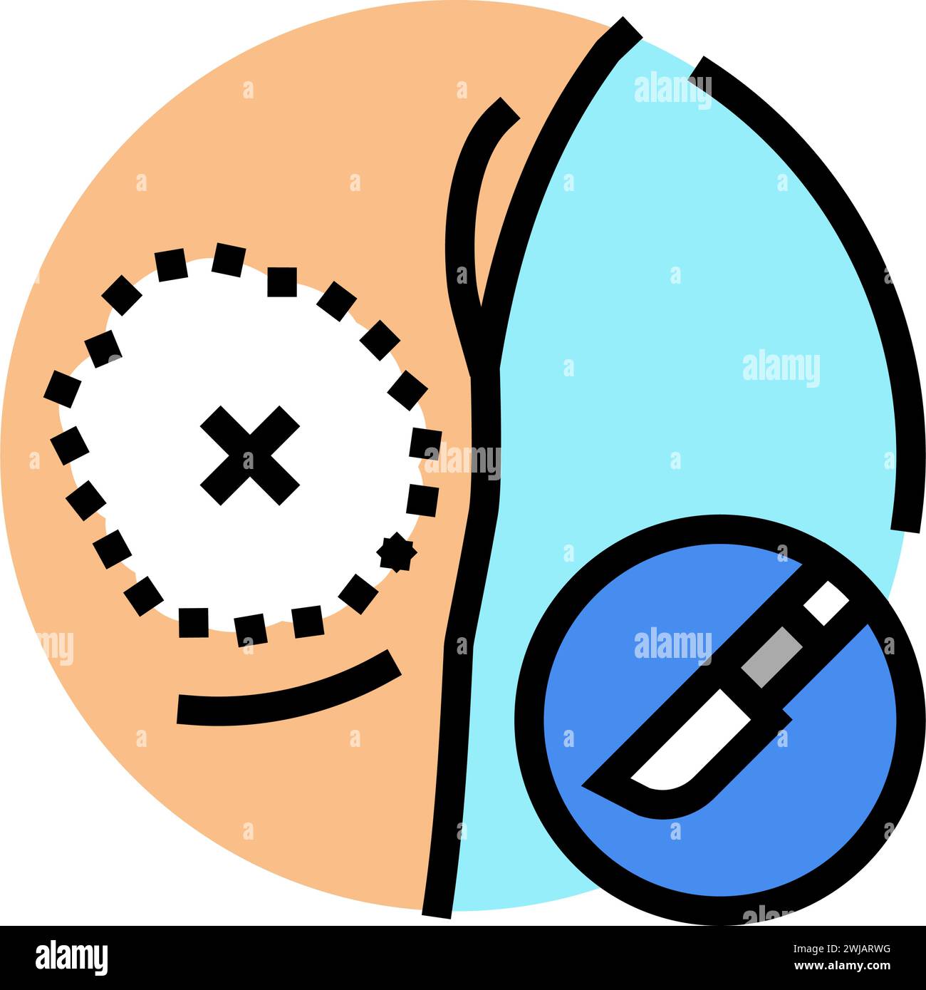 mastectomy surgery hospital color icon vector illustration Stock Vector ...